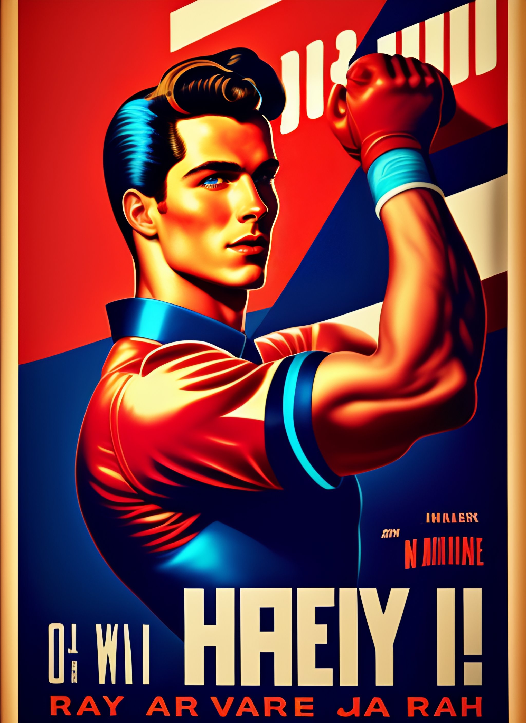 Lexica - A male young man the riveter "We can do it !" poster by John ...