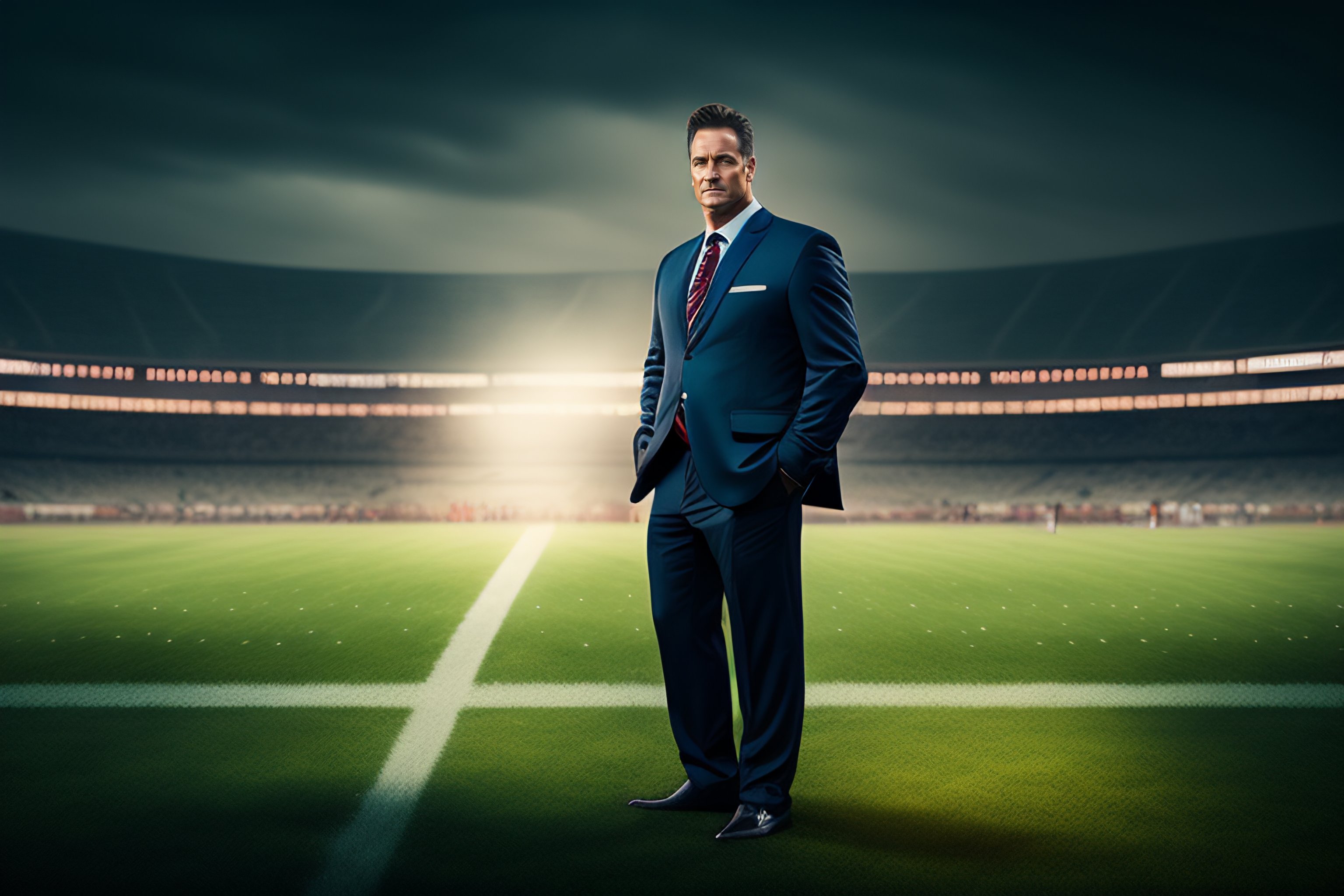 Lexica - Tv commercial of a football coach on the sideline, looking ...