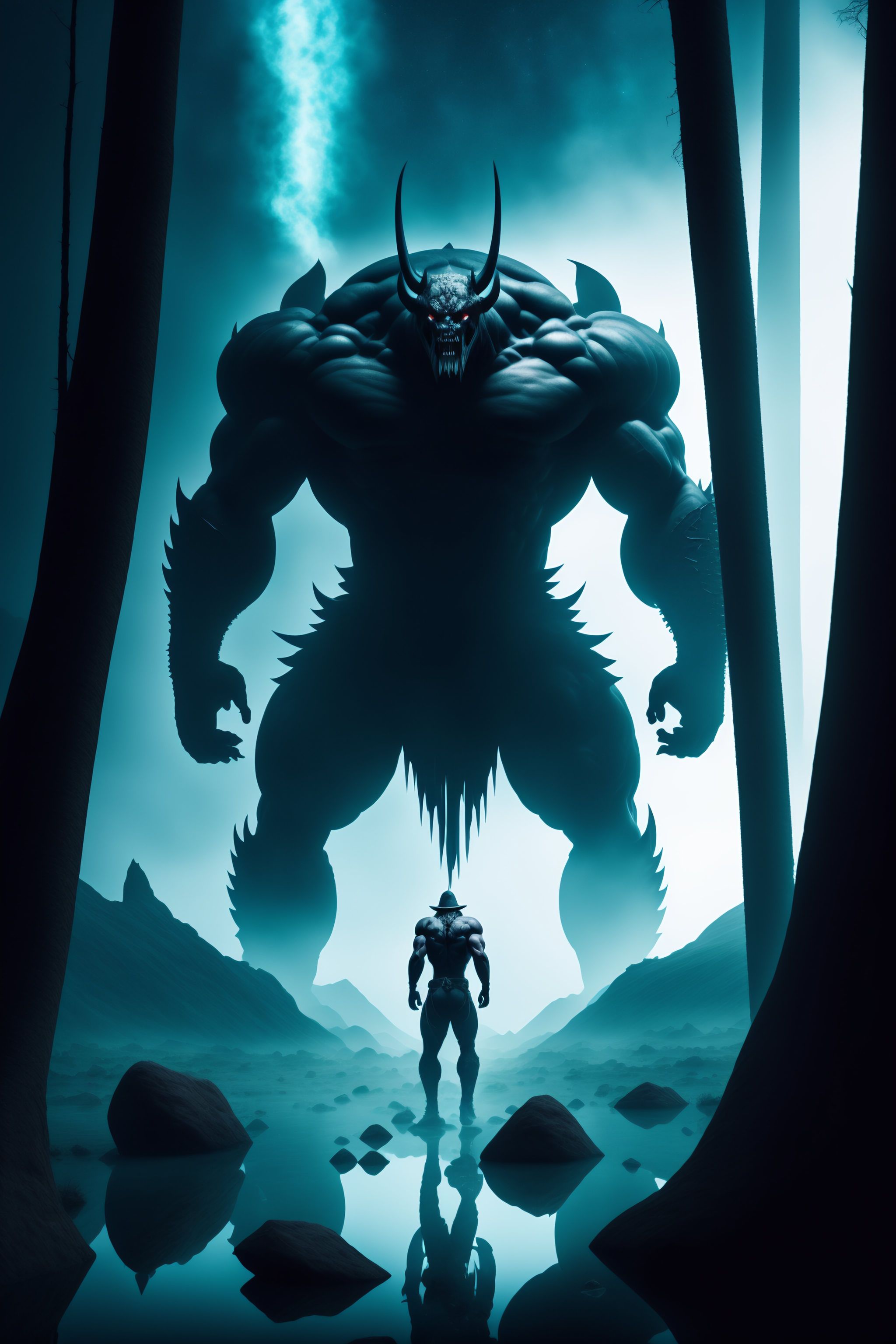 Lexica - Very thick humanoid demon with long muscular arms and sharp ...