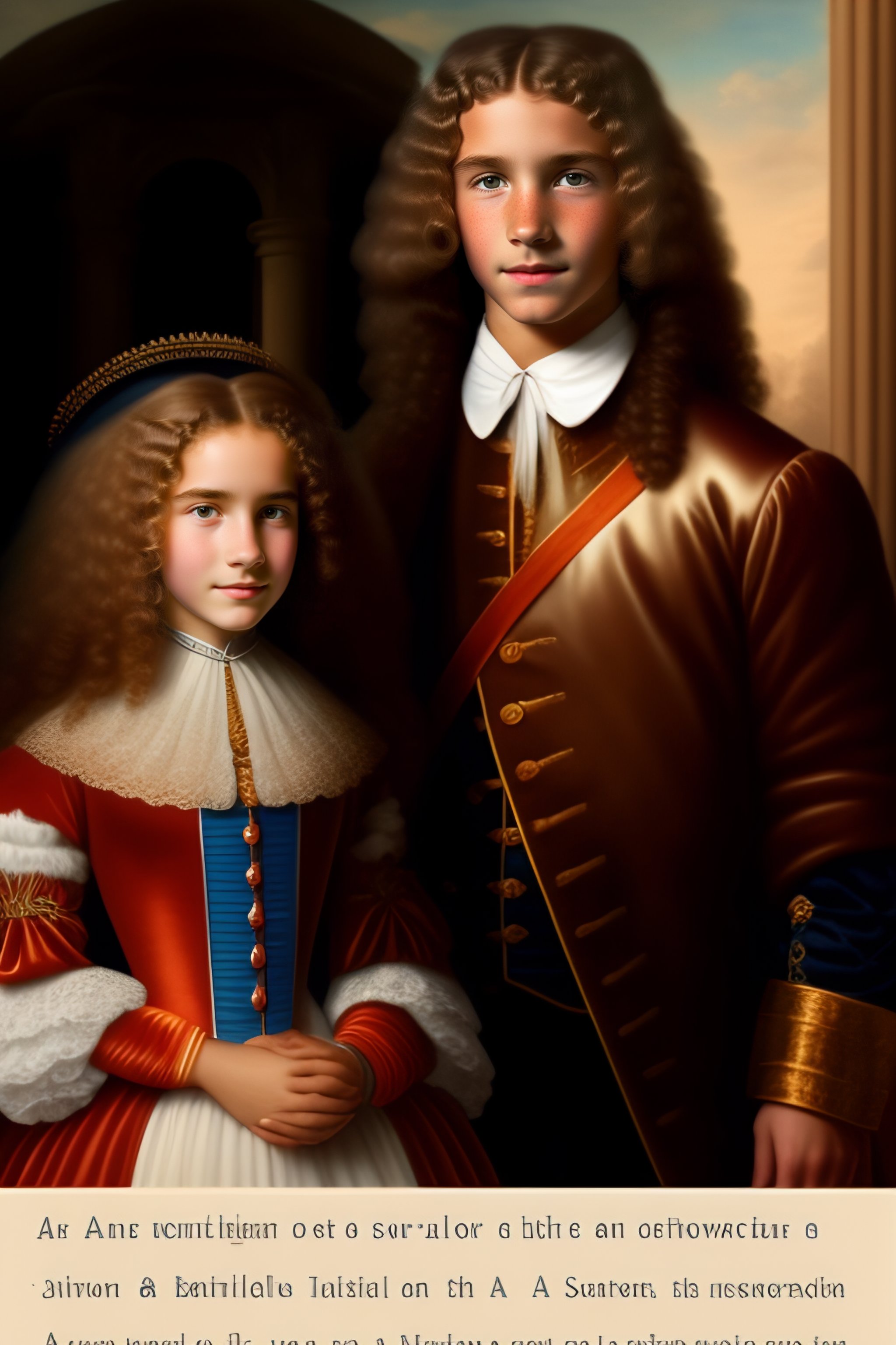 Lexica - A picture of timetravelers: a 12-years old girl with blond ...