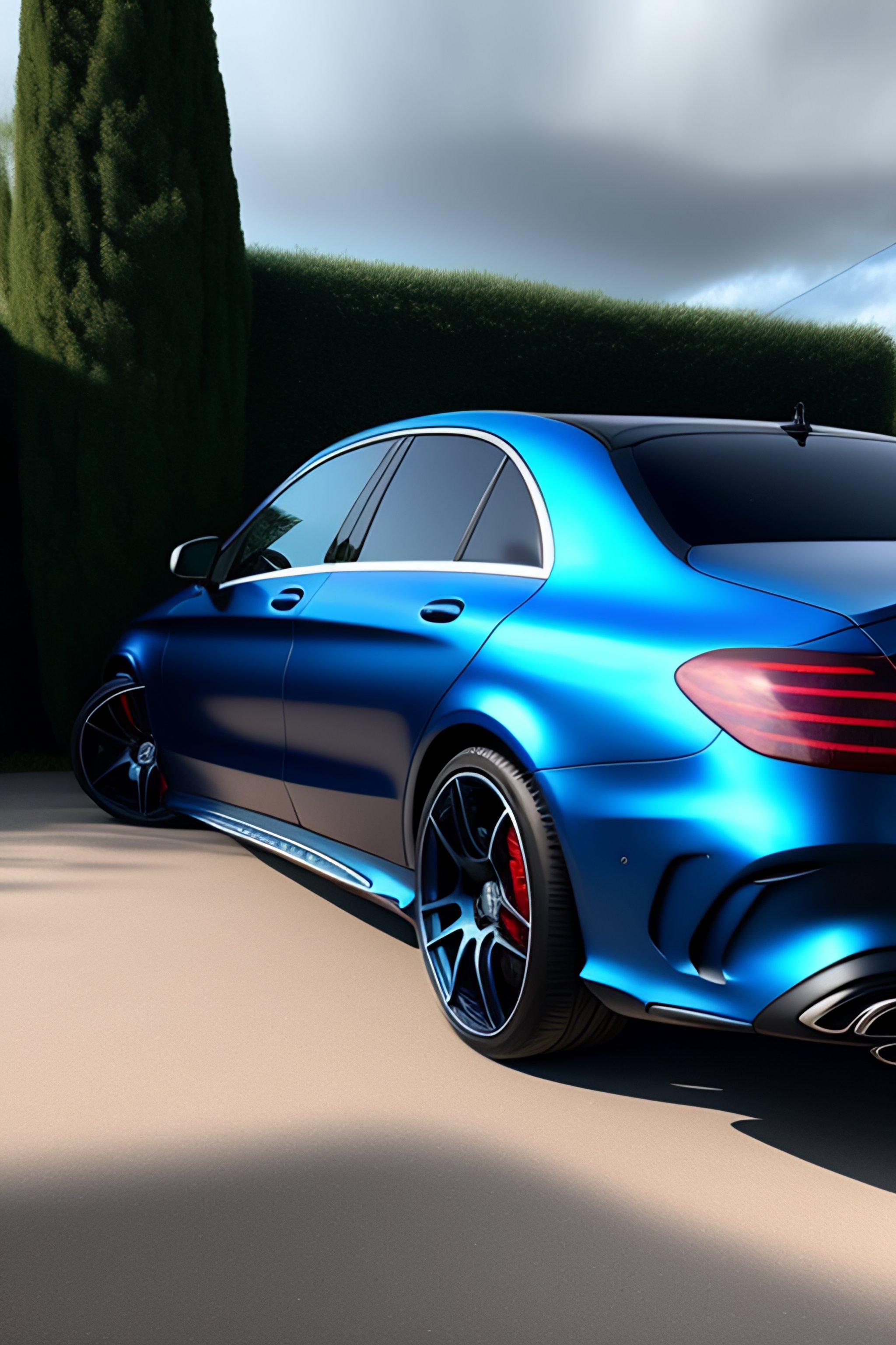 Lexica - Mercedes azul espectral clase c 200 Amg