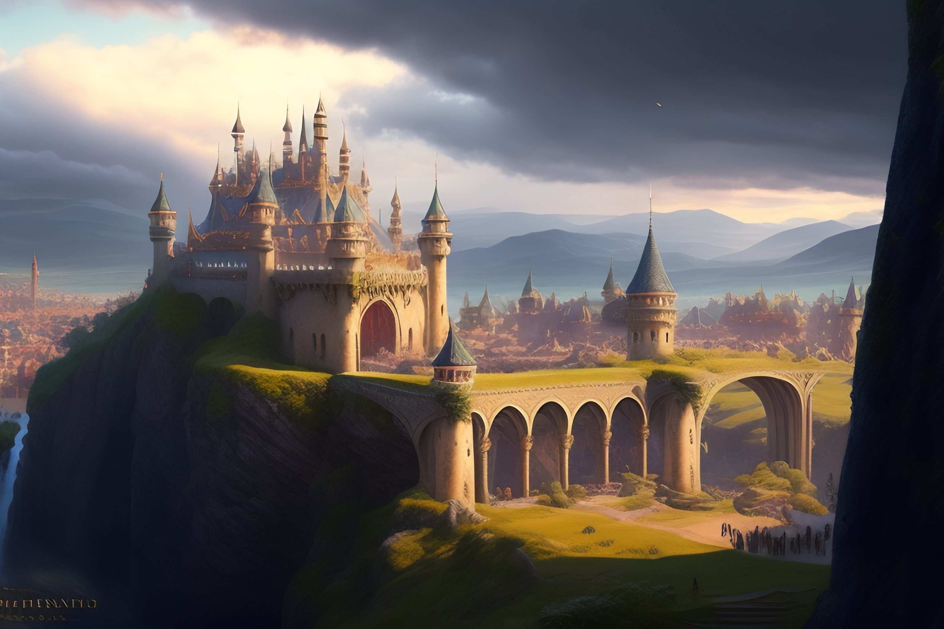 Lexica - Medieval capital city, fantasy, huge fantasy elven castle ...