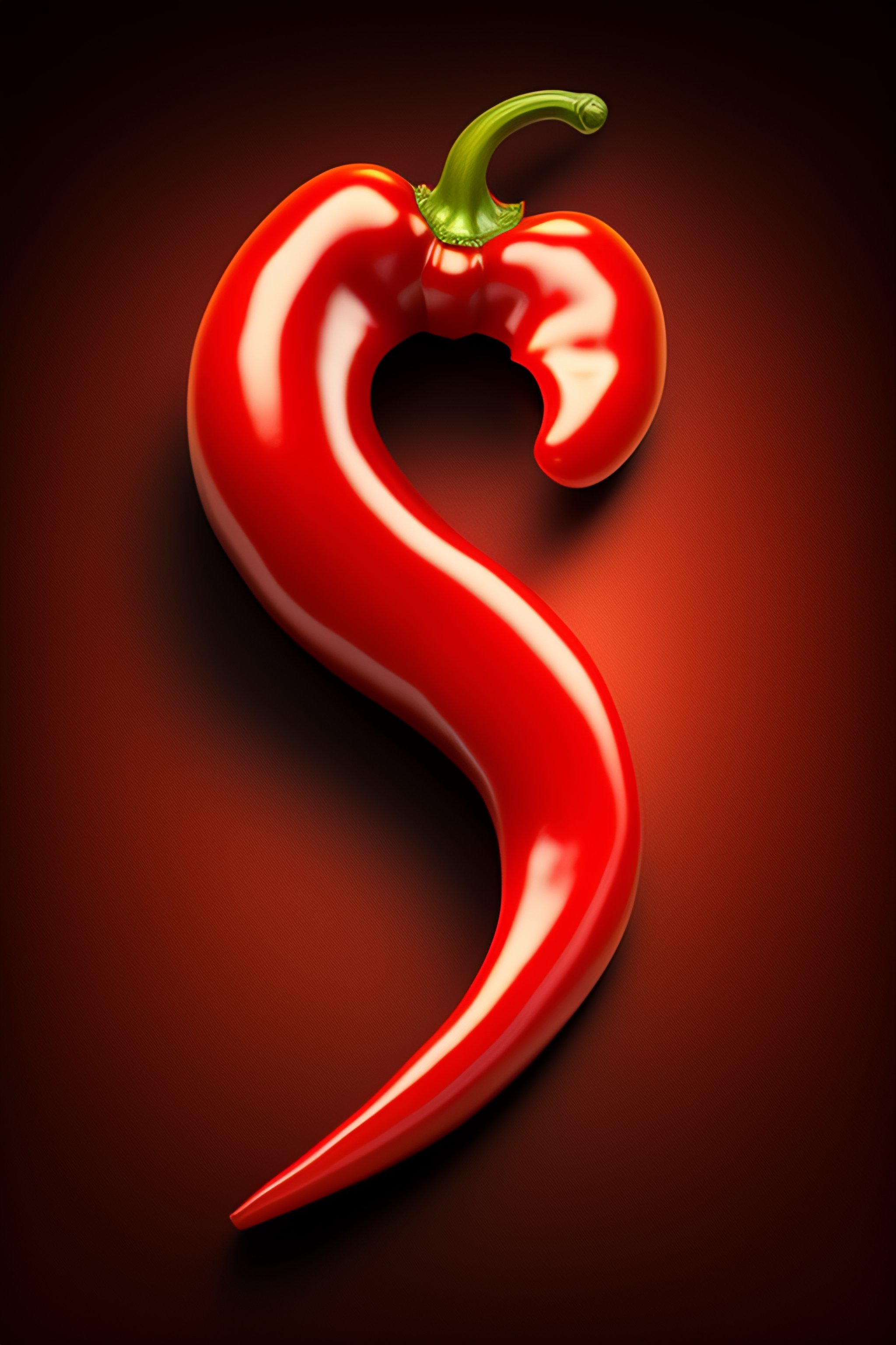 Lexica - A question mark in the shape of red pepper on transparent ...
