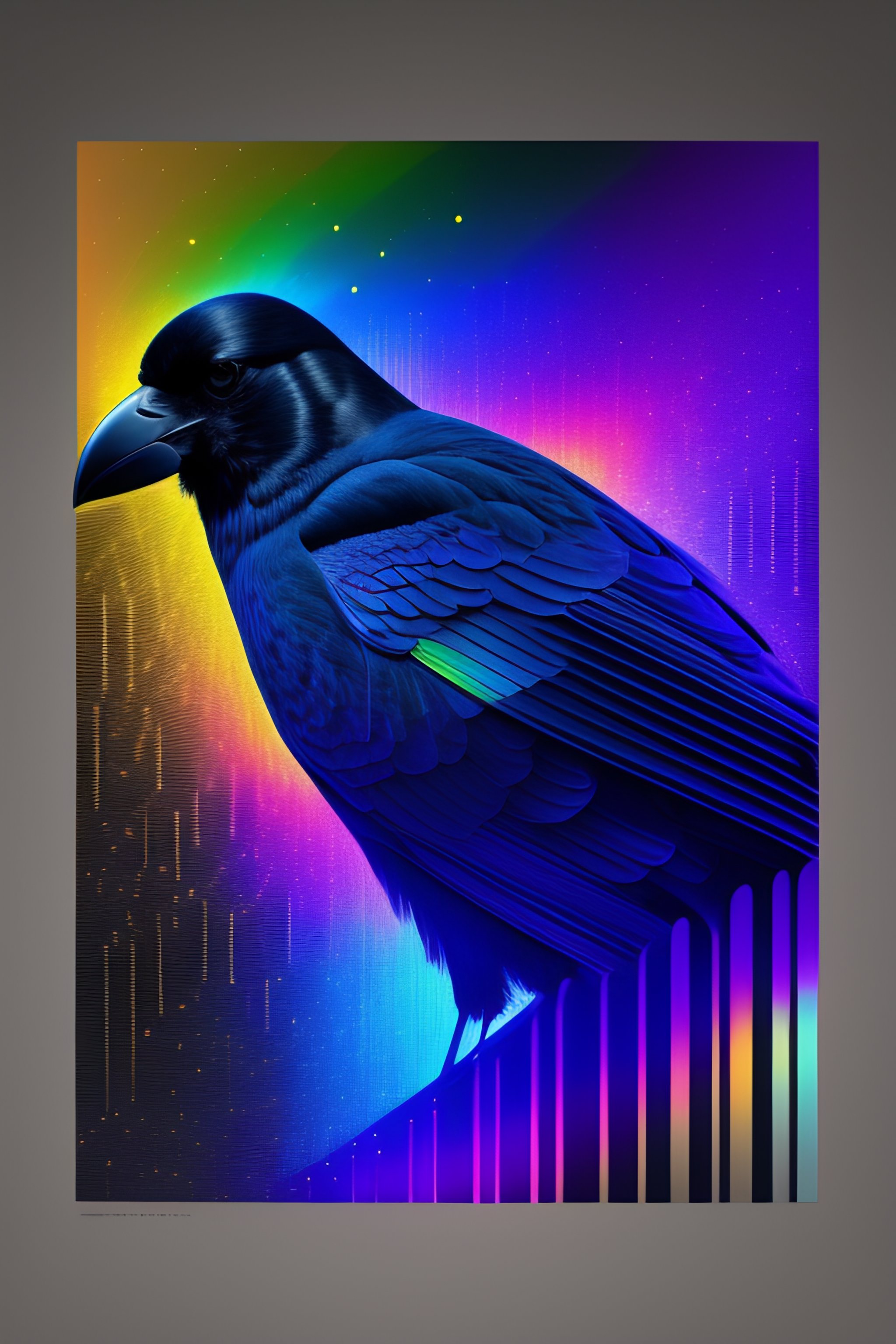 Lexica - The shape silhouette of a third eyed crow, stacked plot of ...