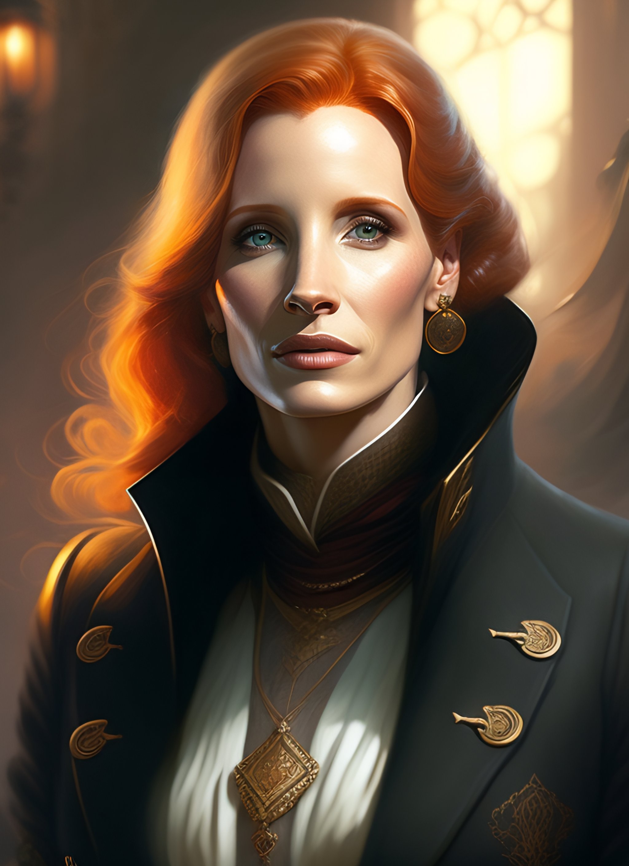 Lexica - Jessica Chastain as Sherlock Holmes, highly detailed, marvel ...