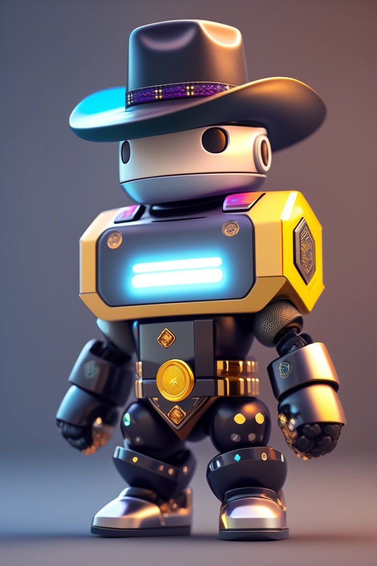 Lexica - Full body front view of cute poker Cowboy robot Each ...