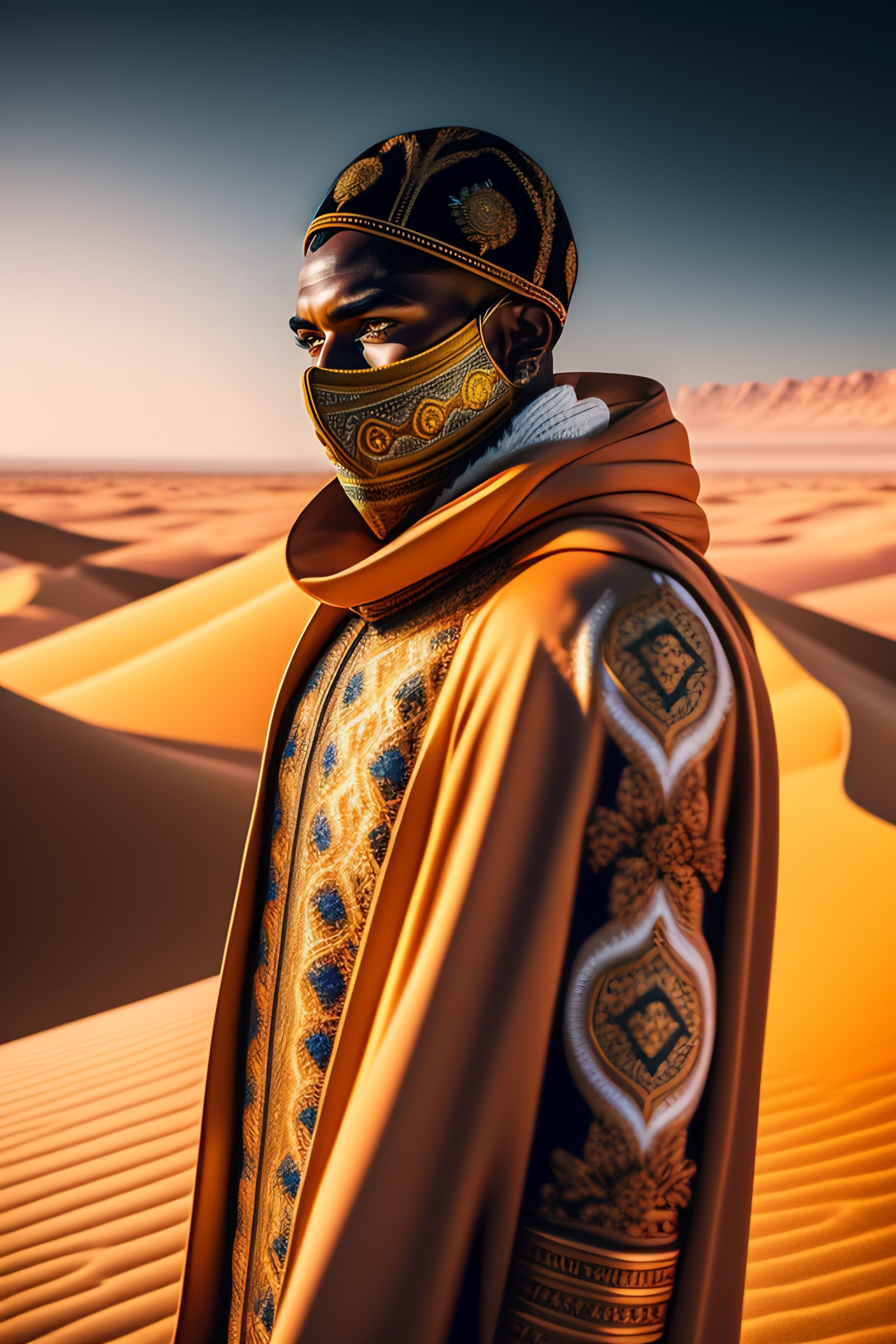 Lexica - A detailed ornate portrait of an editorial Versace model with ...