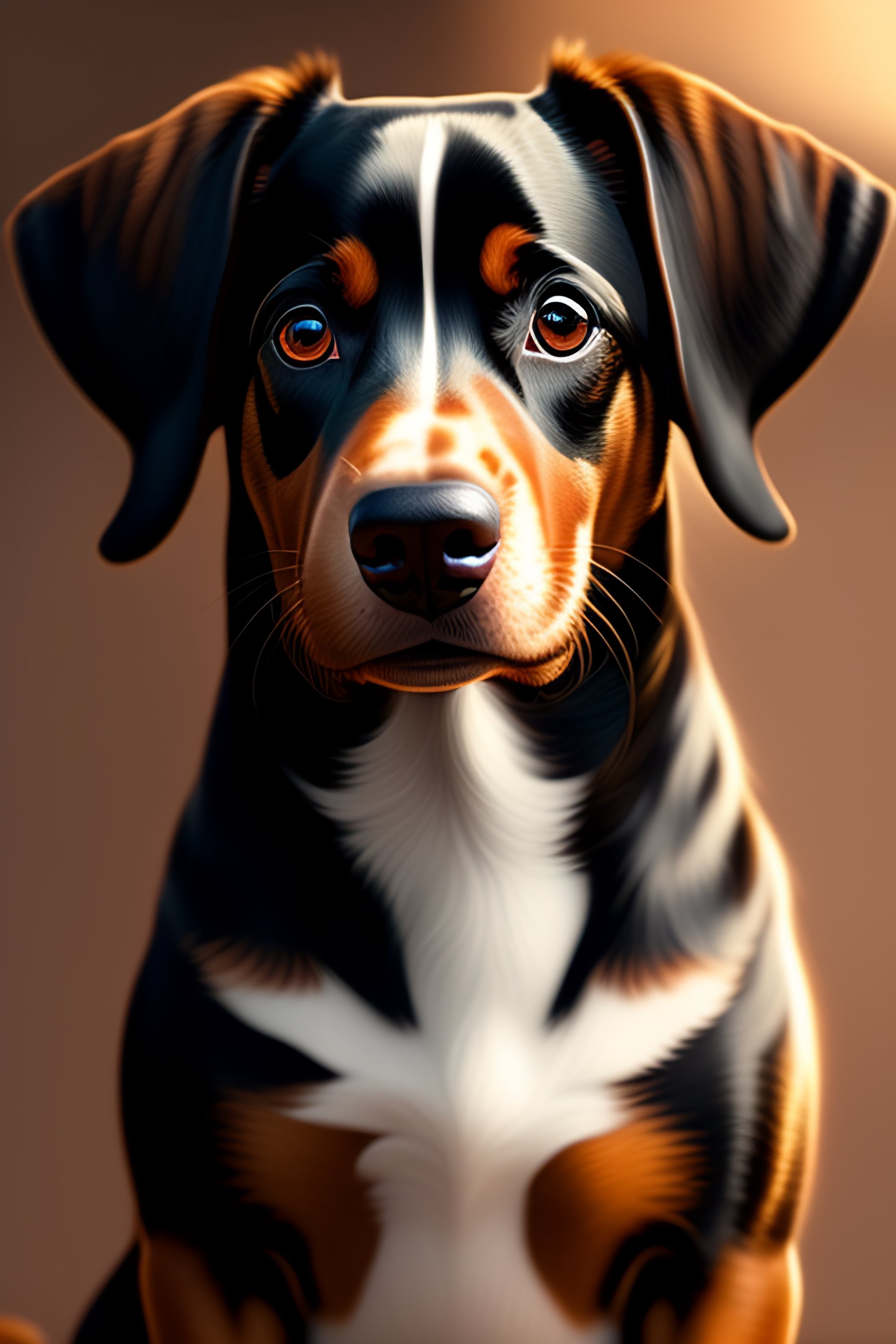 Lexica - Portrait of a incredibly cute black and brown long hair ...