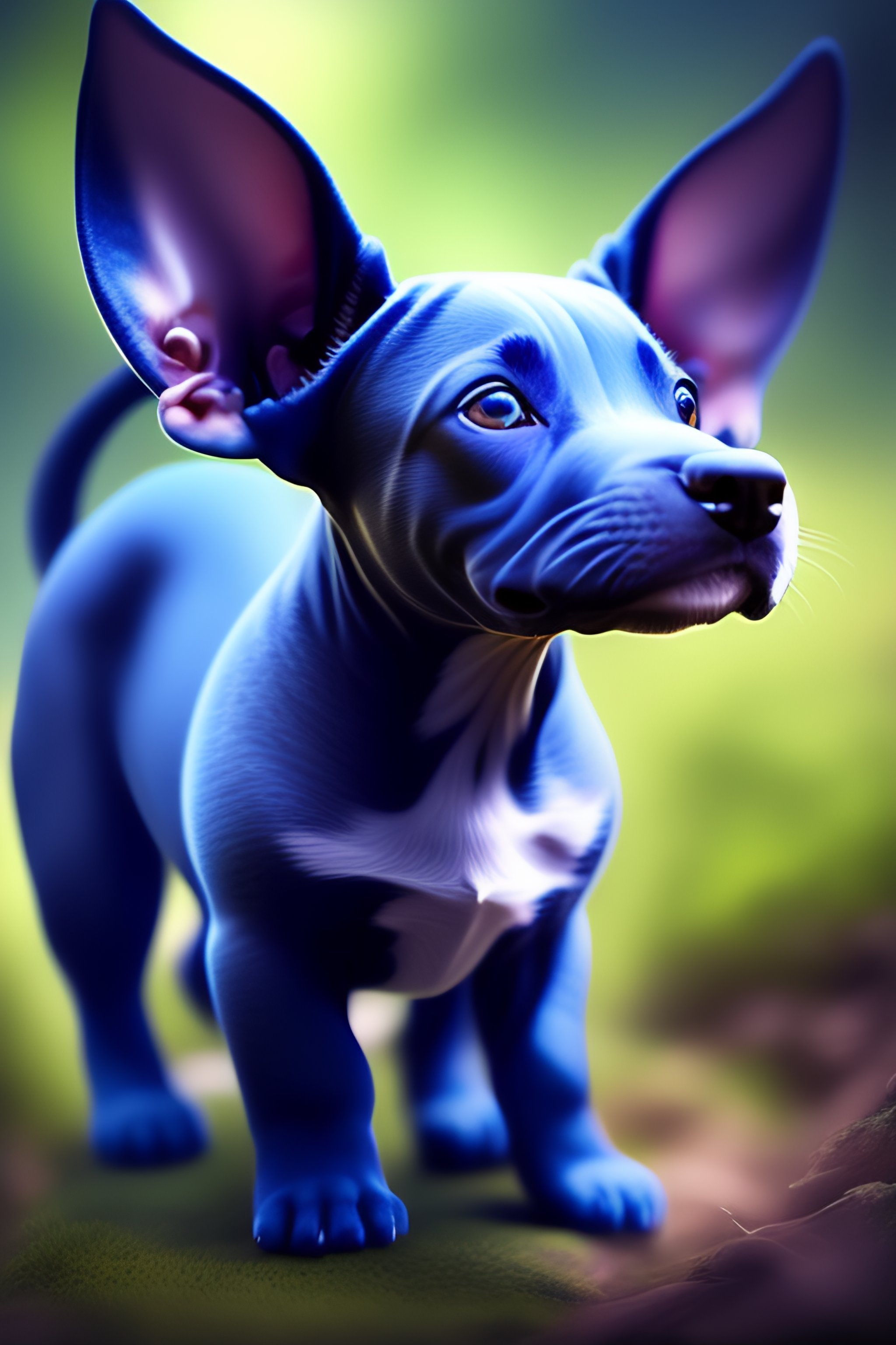 Lexica - Cute and adorable cartoon blue/grey thai ridgeback baby with a ...