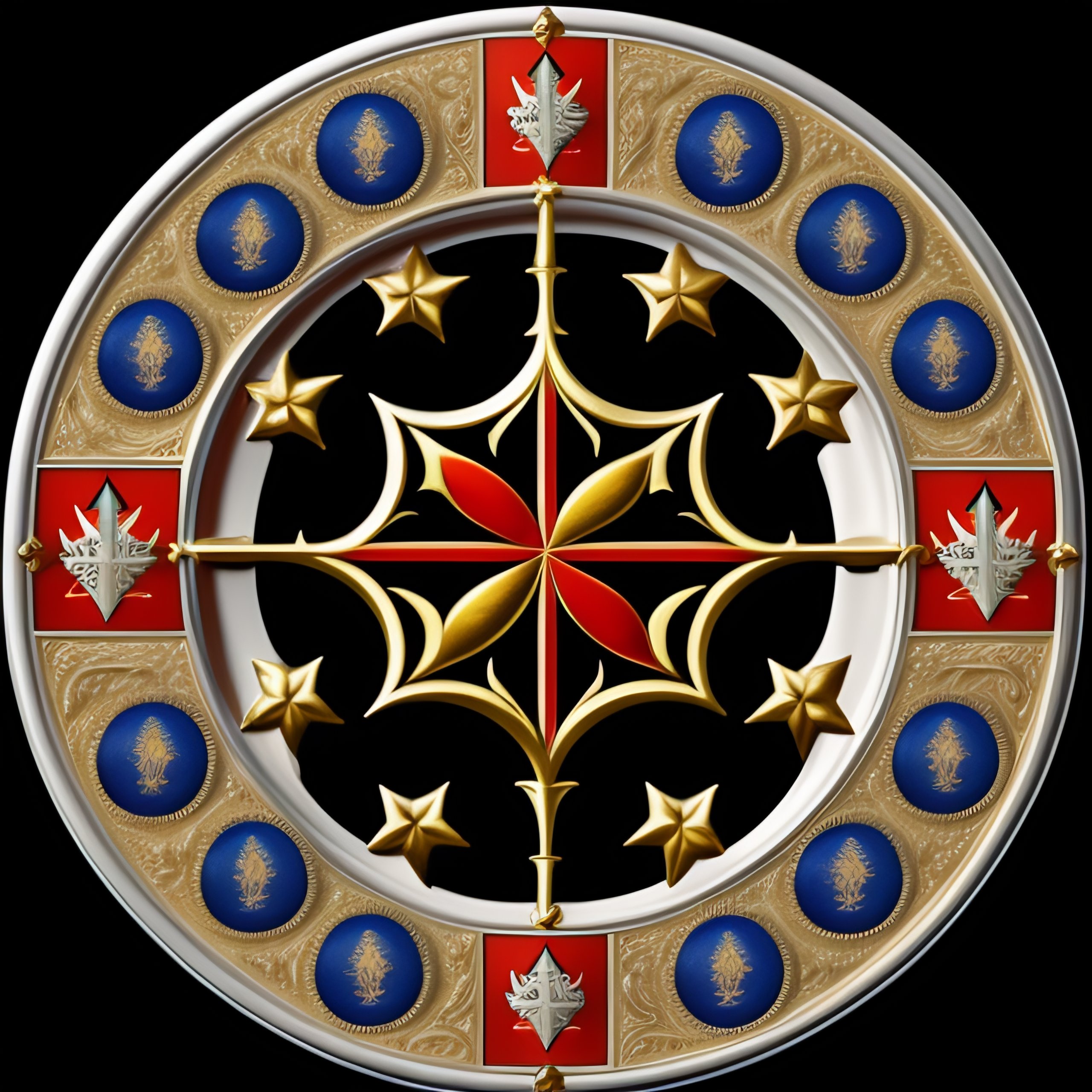 Lexica - Quarterly, first and fourth Argent, a full cross Gules, second ...