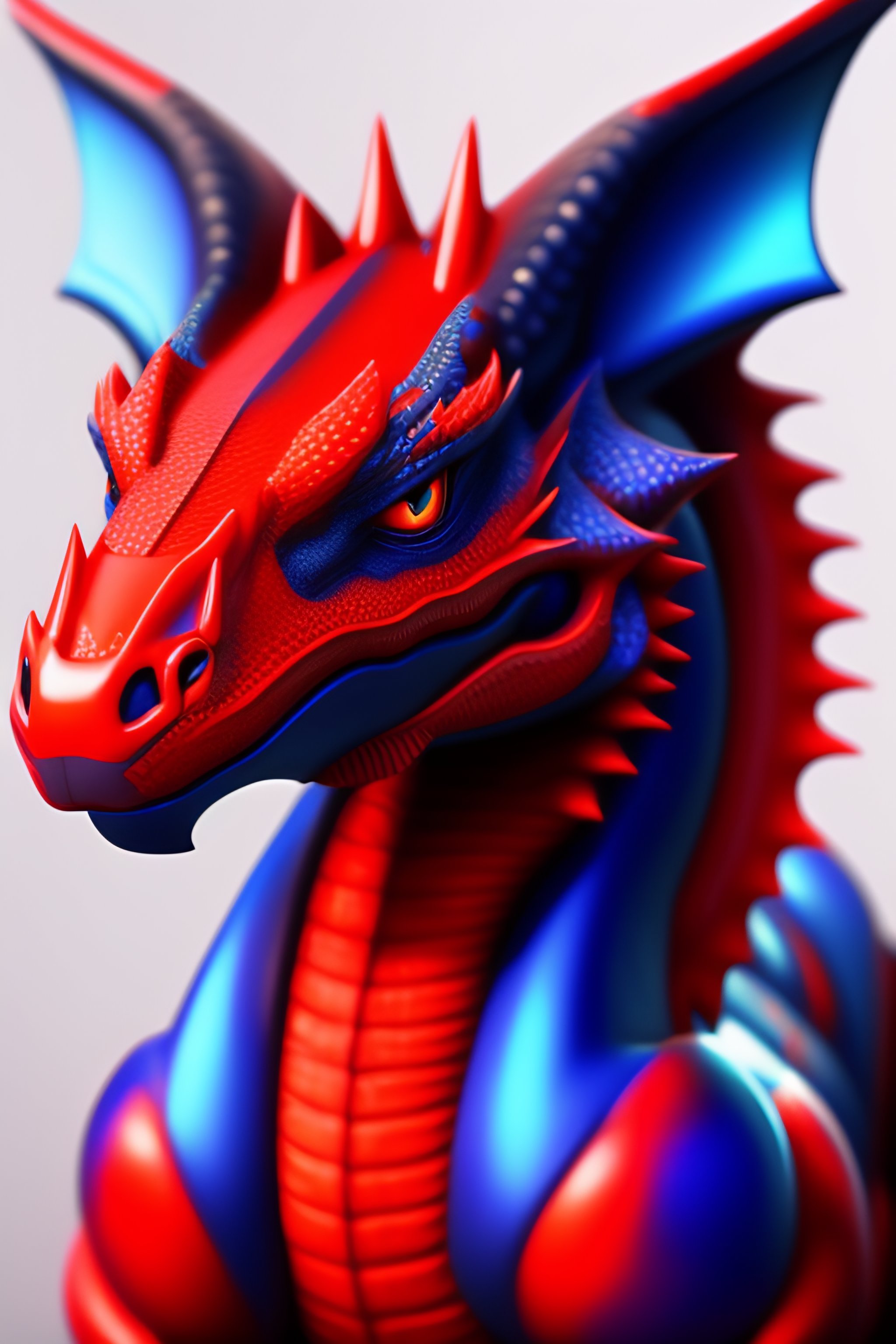 Lexica - Un dragon rojo con ojos azules estilo caricatura para niños ...