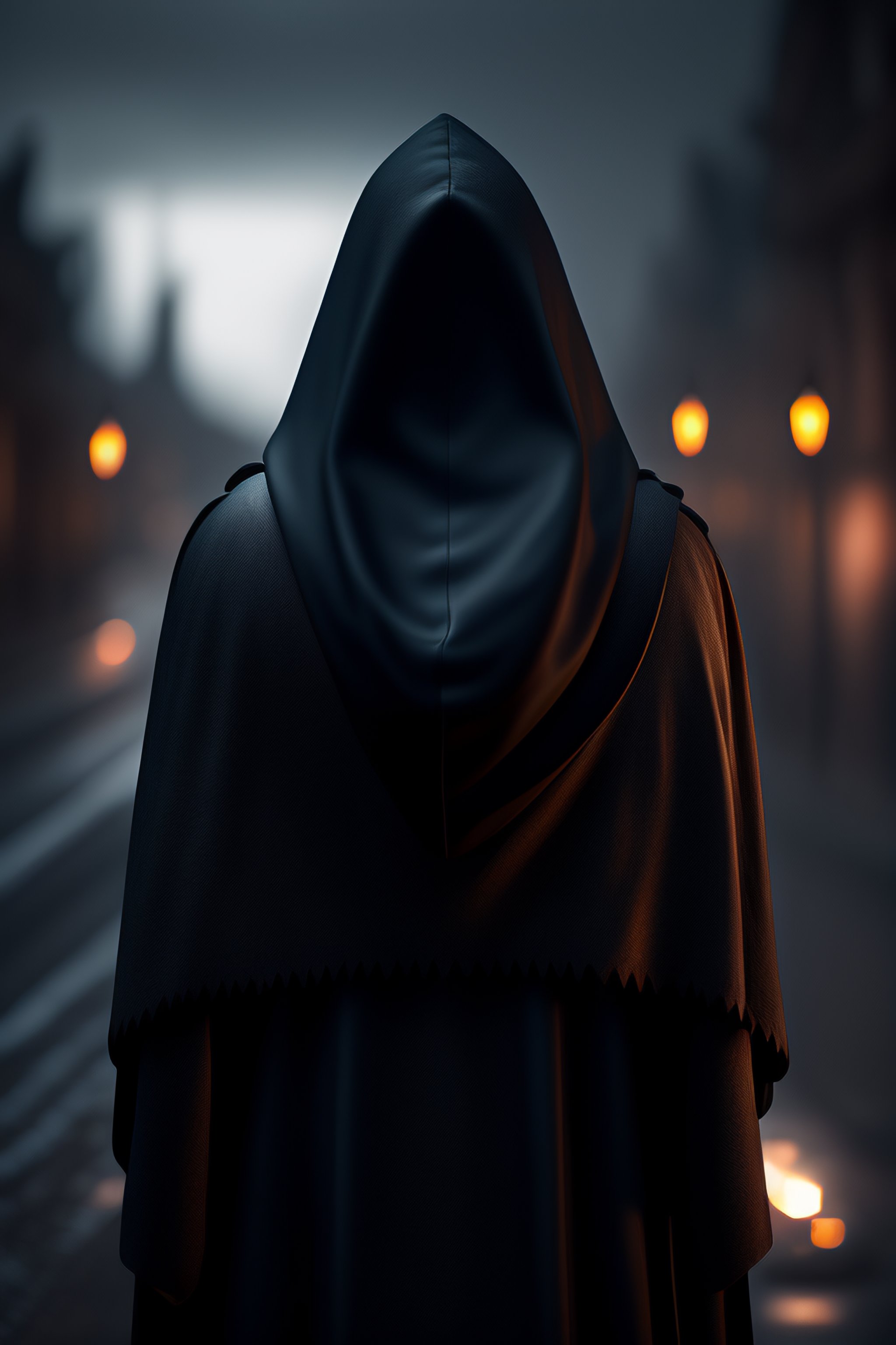 Lexica - Pixel art, hooded figure, dark, creepy, ominous, hyper ...