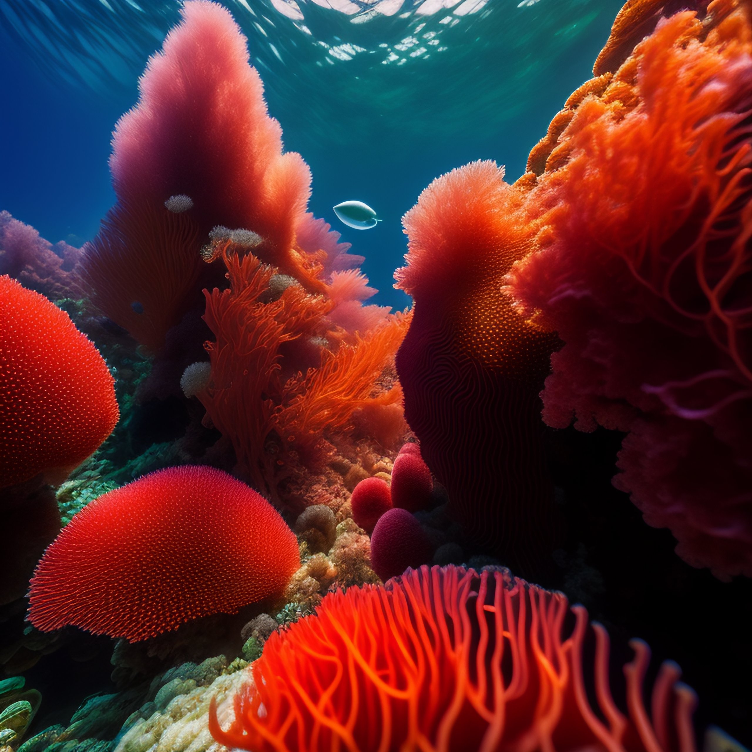 Lexica - Red Gorgonian Coral Building, art by mark cooper, hyper ...