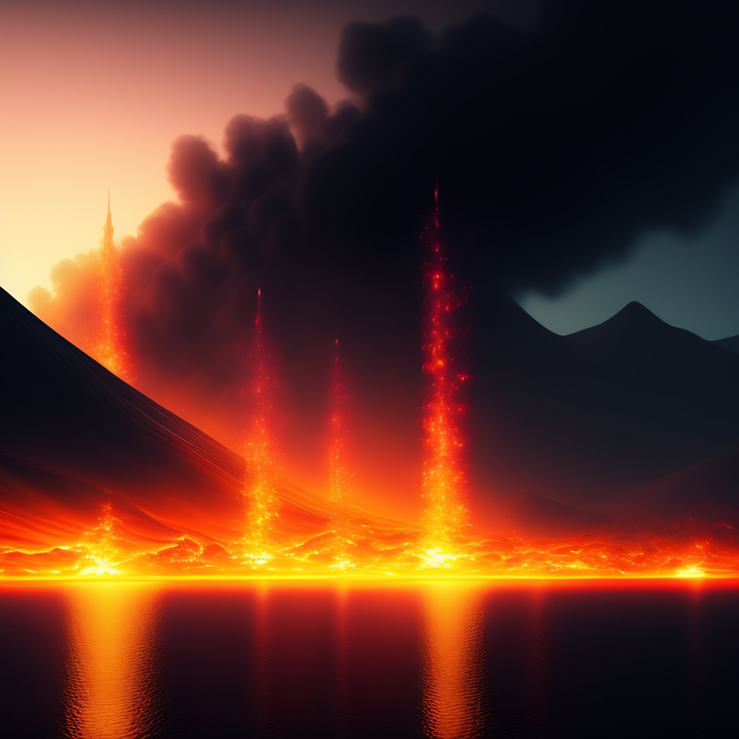 Lexica - Fire vfx background