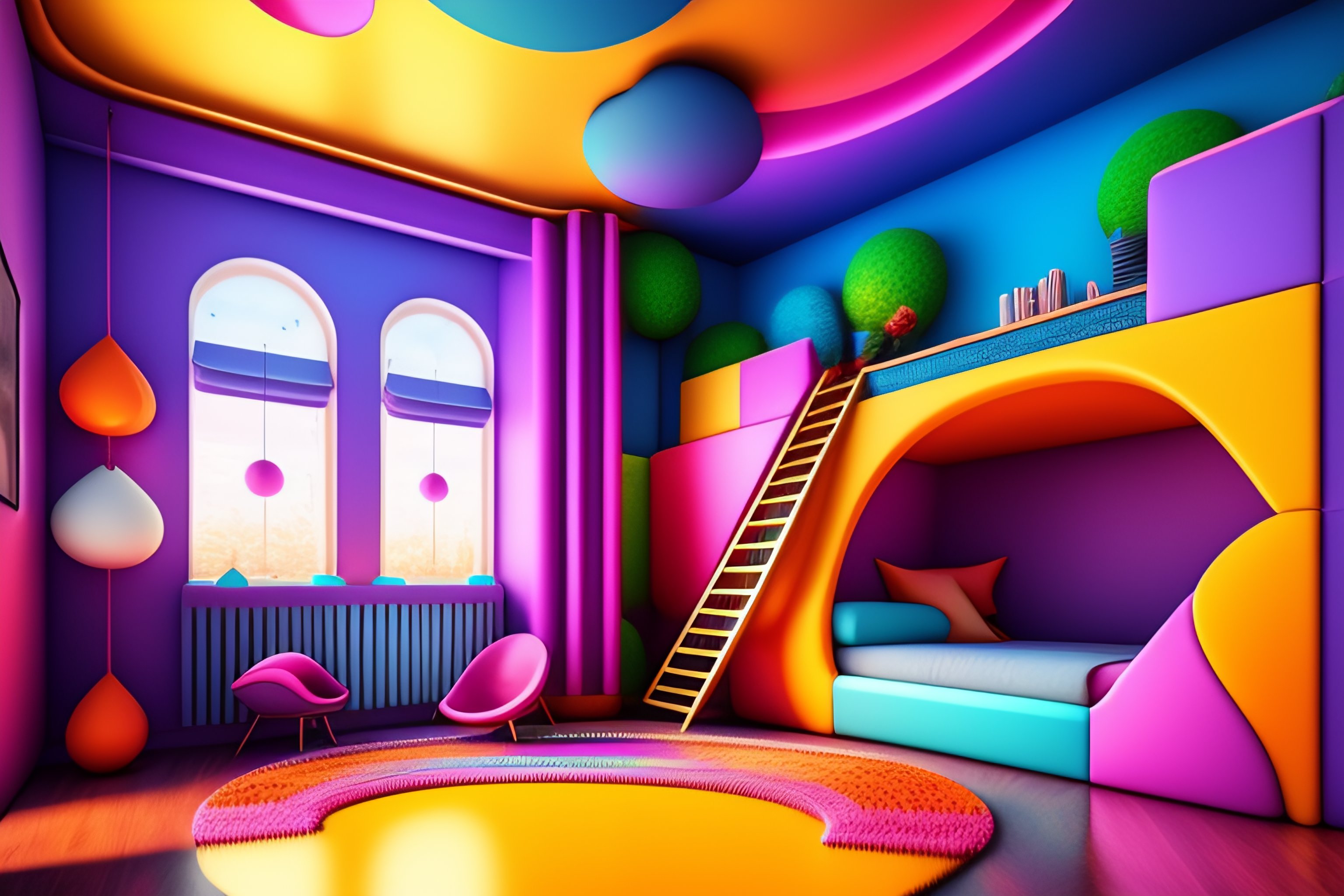 Lexica - Home design, Kids Room, Interior Design in the style of a ...