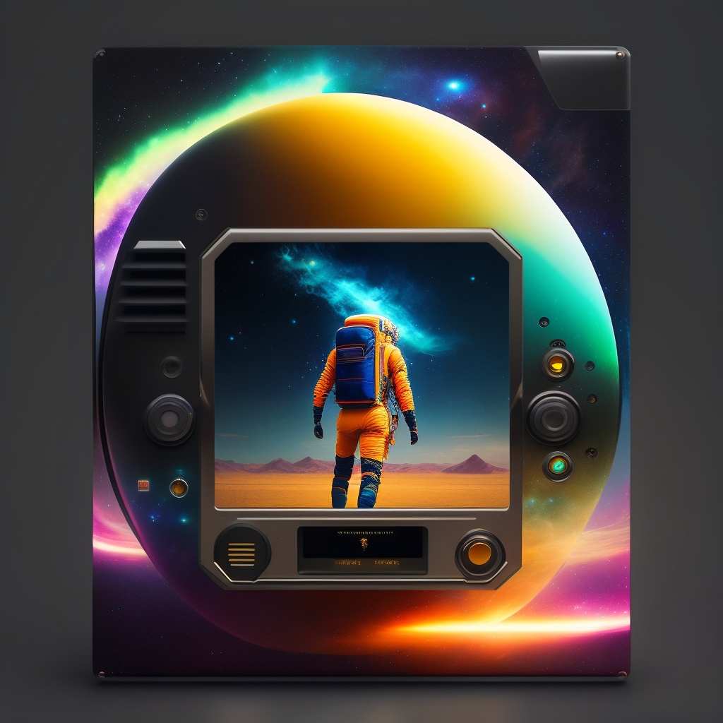 Lexica - Album cover, space, walkman