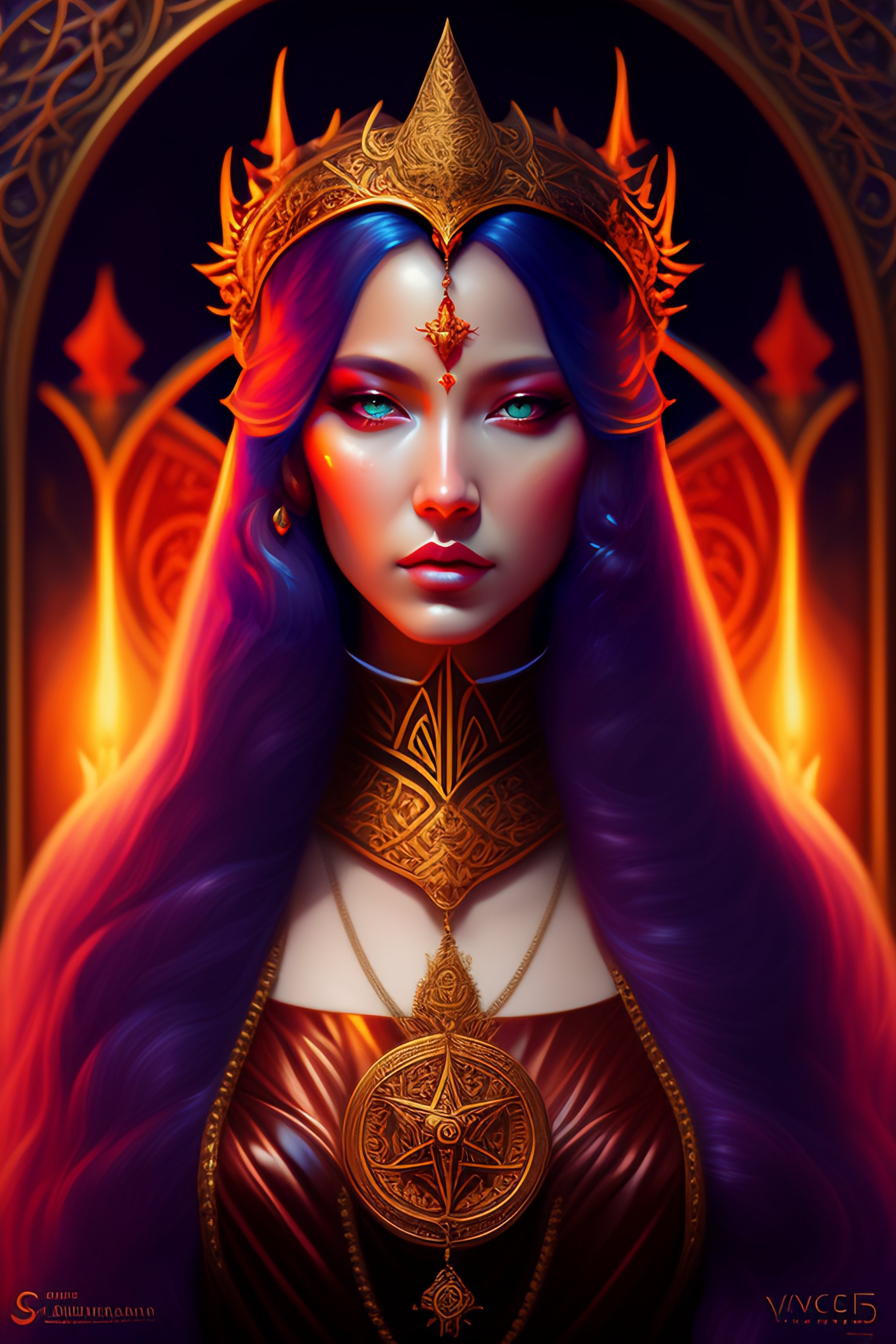 Lexica - Satanic priestess Concept art portrait by Casey Weldon, Olga ...