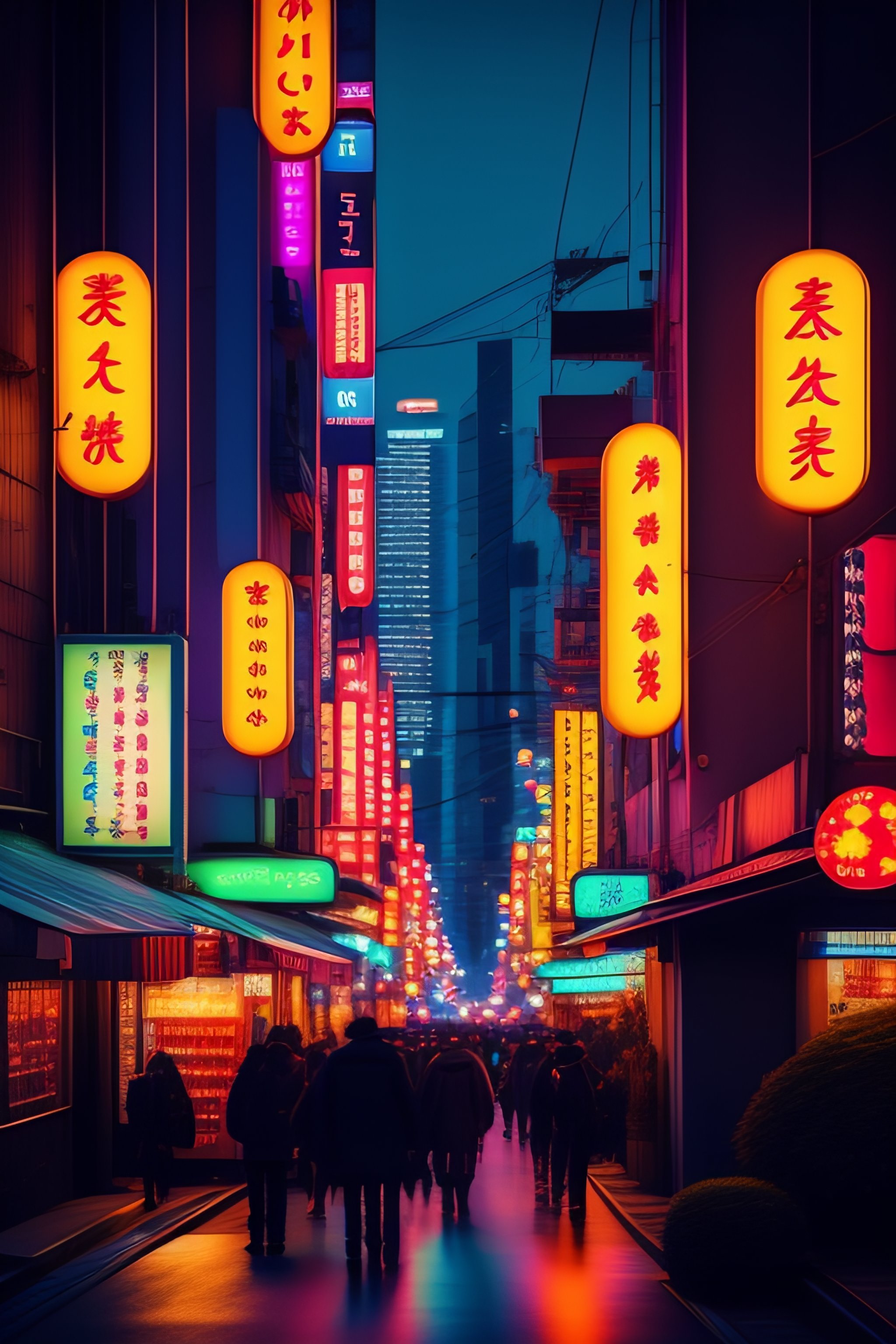 Lexica - Neon city , high resolution , very detailed, crowded, japan
