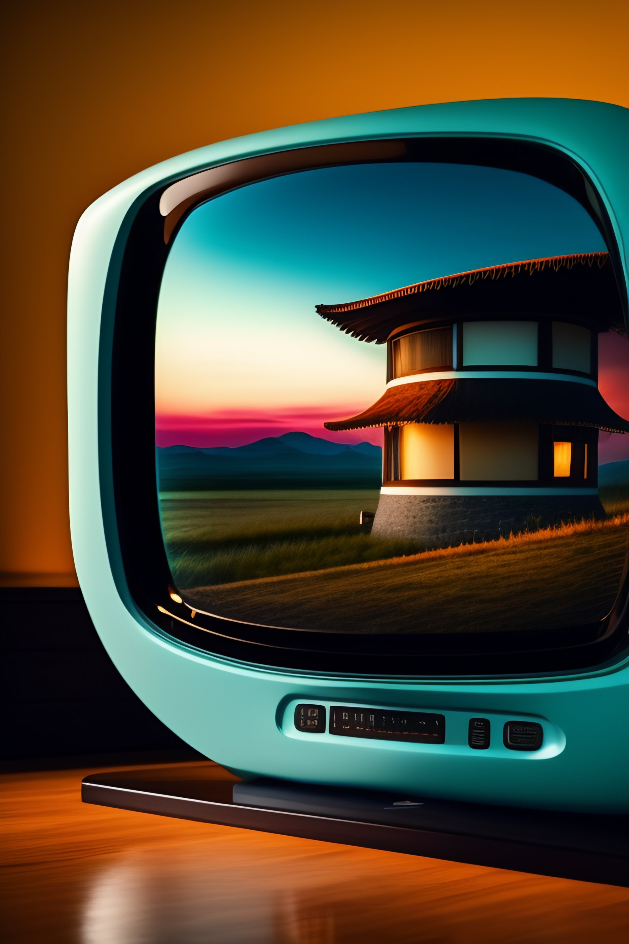 Lexica - Television shaped like a duck made out of feathers tv duck ...