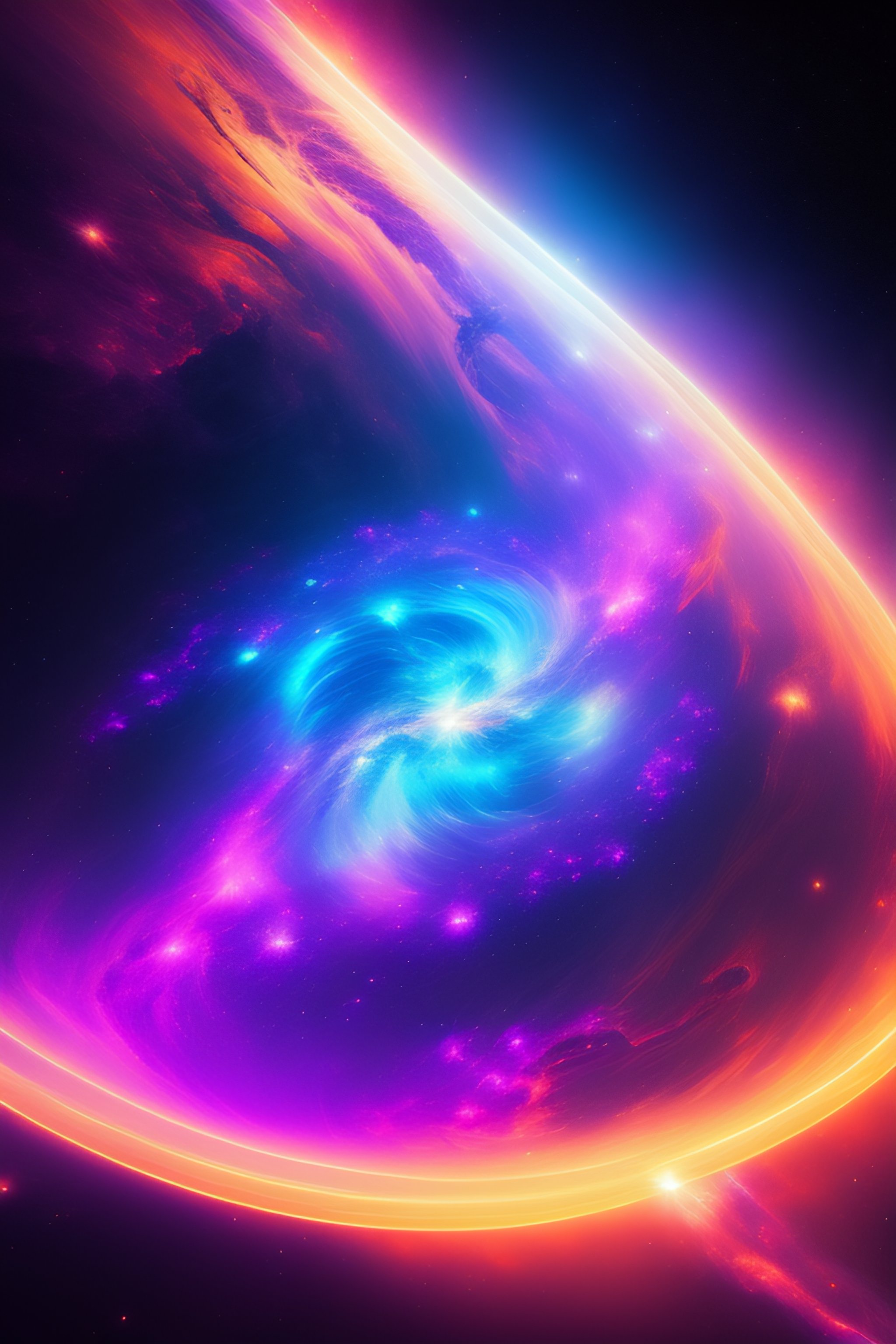 Lexica - Ultradetailed illustration of an energy spell in a galaxy ...