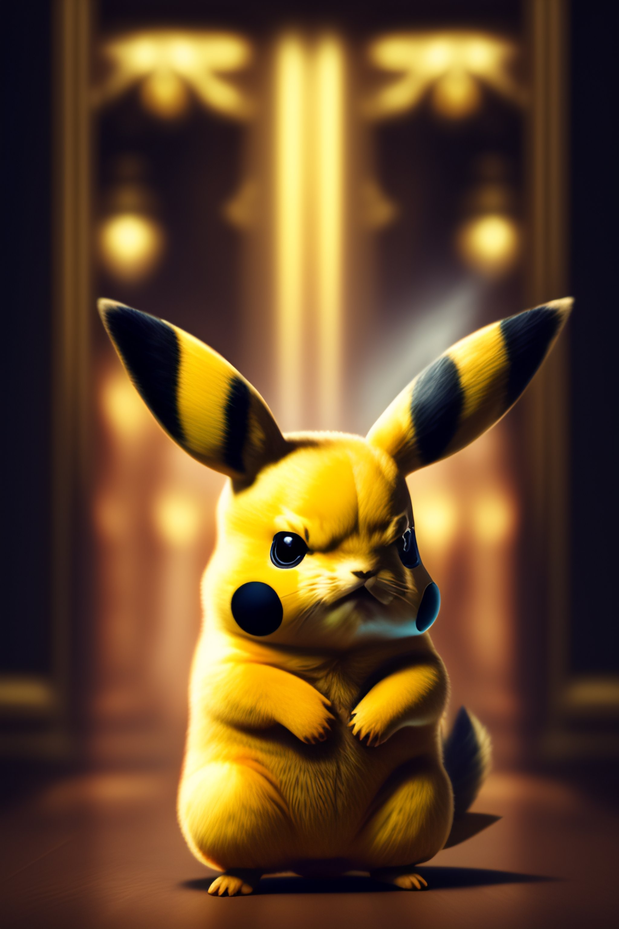 Lexica - Pikachu as god emperor of the universe.