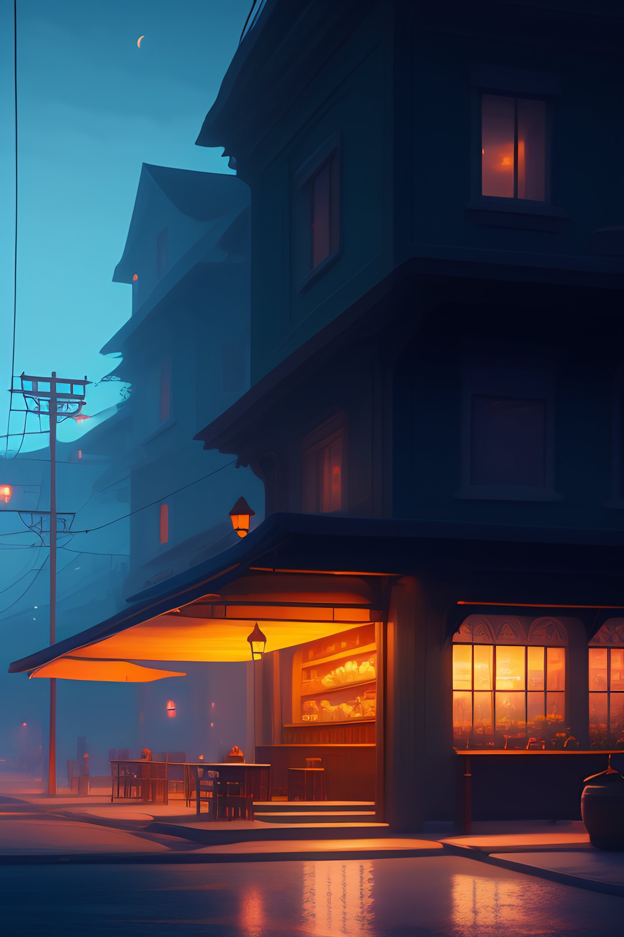 Lexica - The Night Inn, Anime concept art by Makoto Shinkai 8k