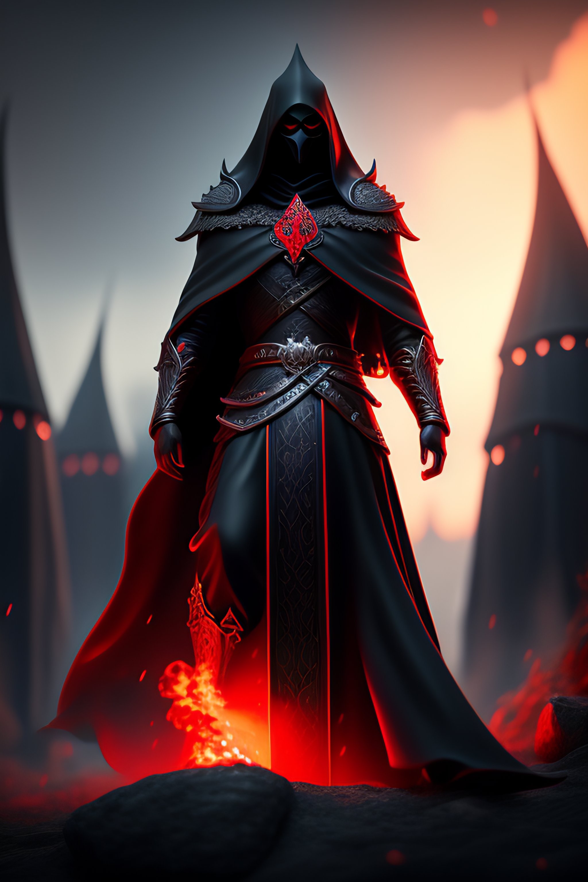 Lexica - Grim reaper, wearing black mask, ultra detailed fantasy, elden ...