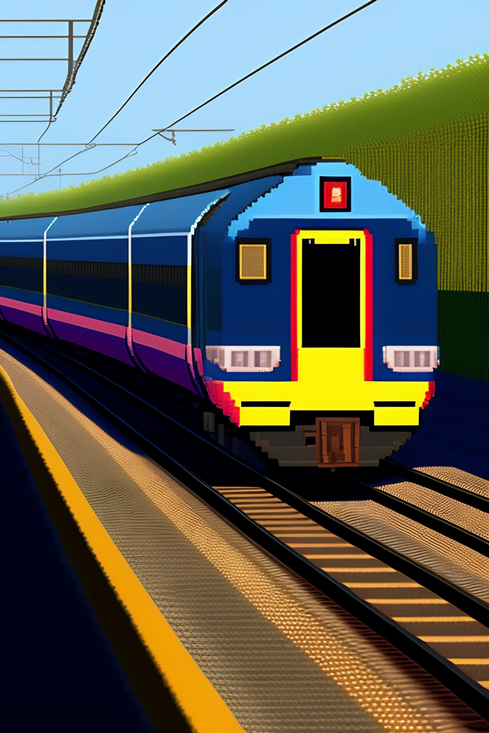 Lexica - Late train, hyper-realistic pixel art