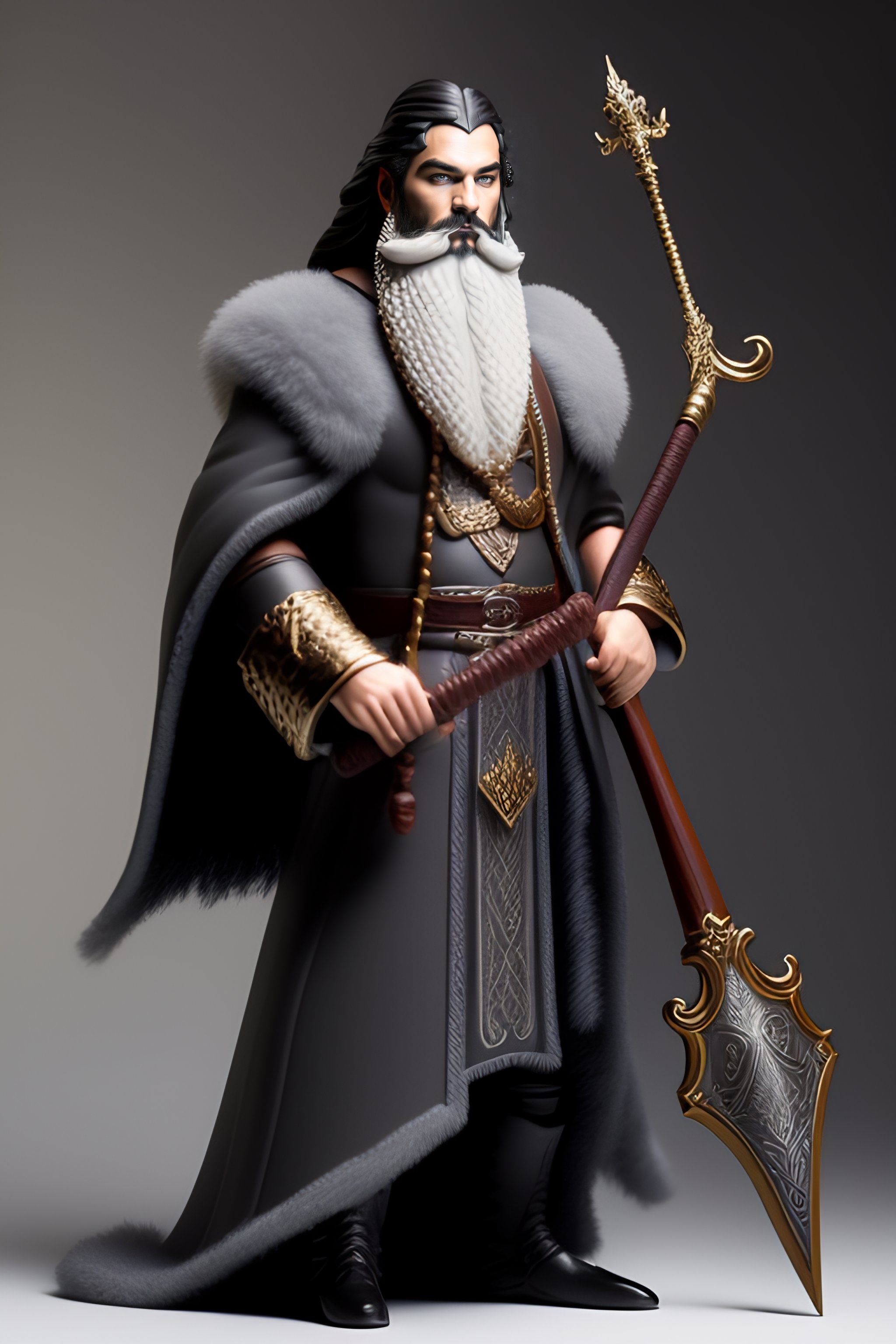 Lexica - A gray-colored dark lord with long beard and very small hands ...