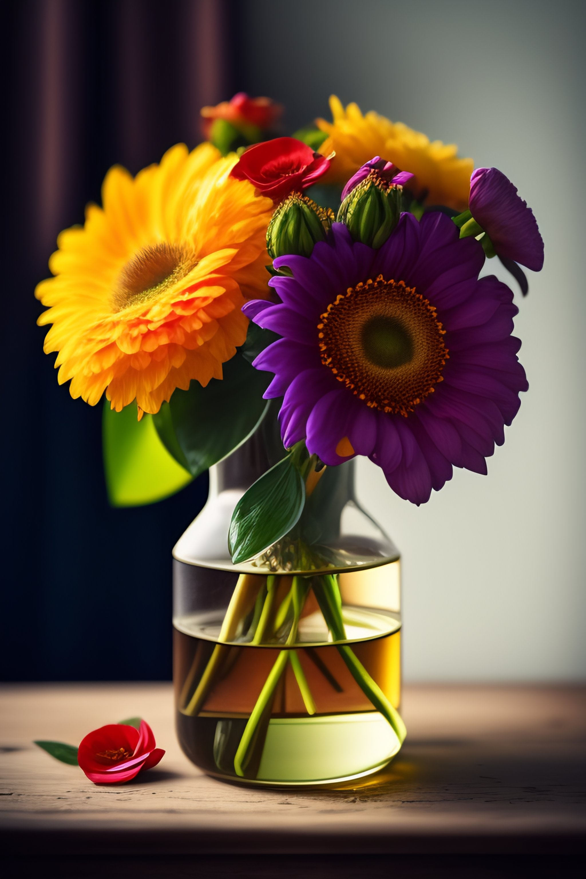 Lexica - Flowers decaying in a vase