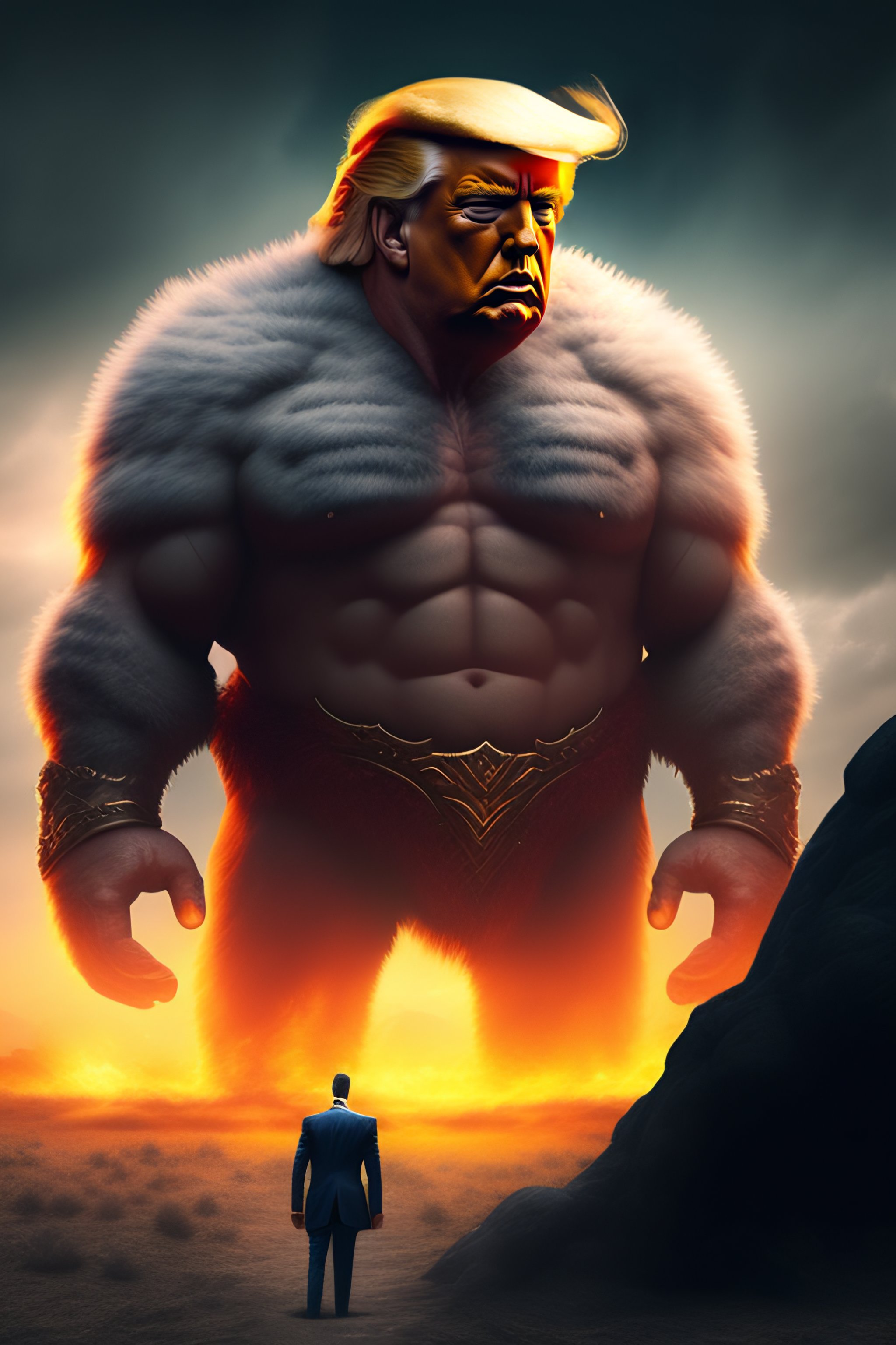 Lexica - Donald Trump as a Giant monster