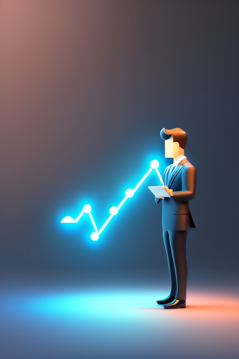 Lexica - Forex trader 3d image, businessman holding tablet and trading ...