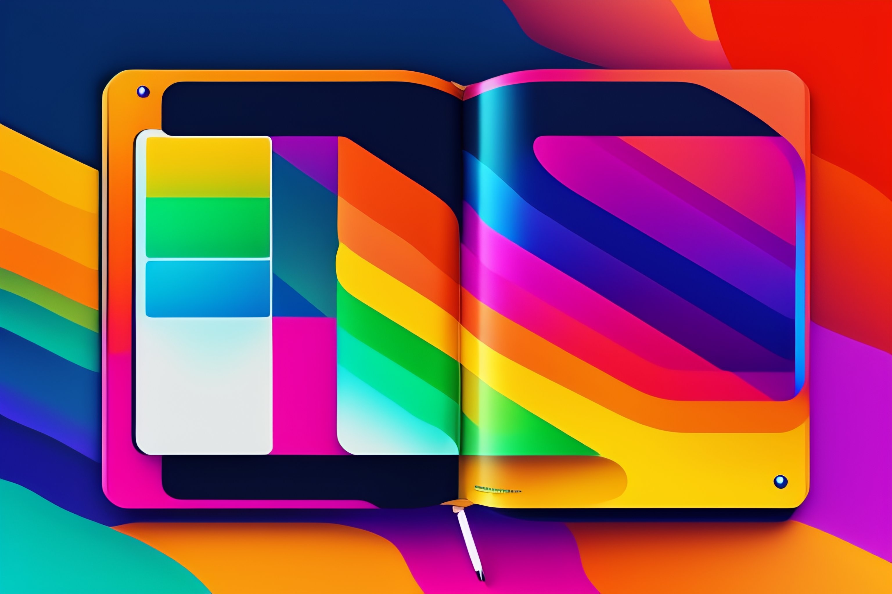 Lexica - Colorful, Vector, art line, book cover for writing skills