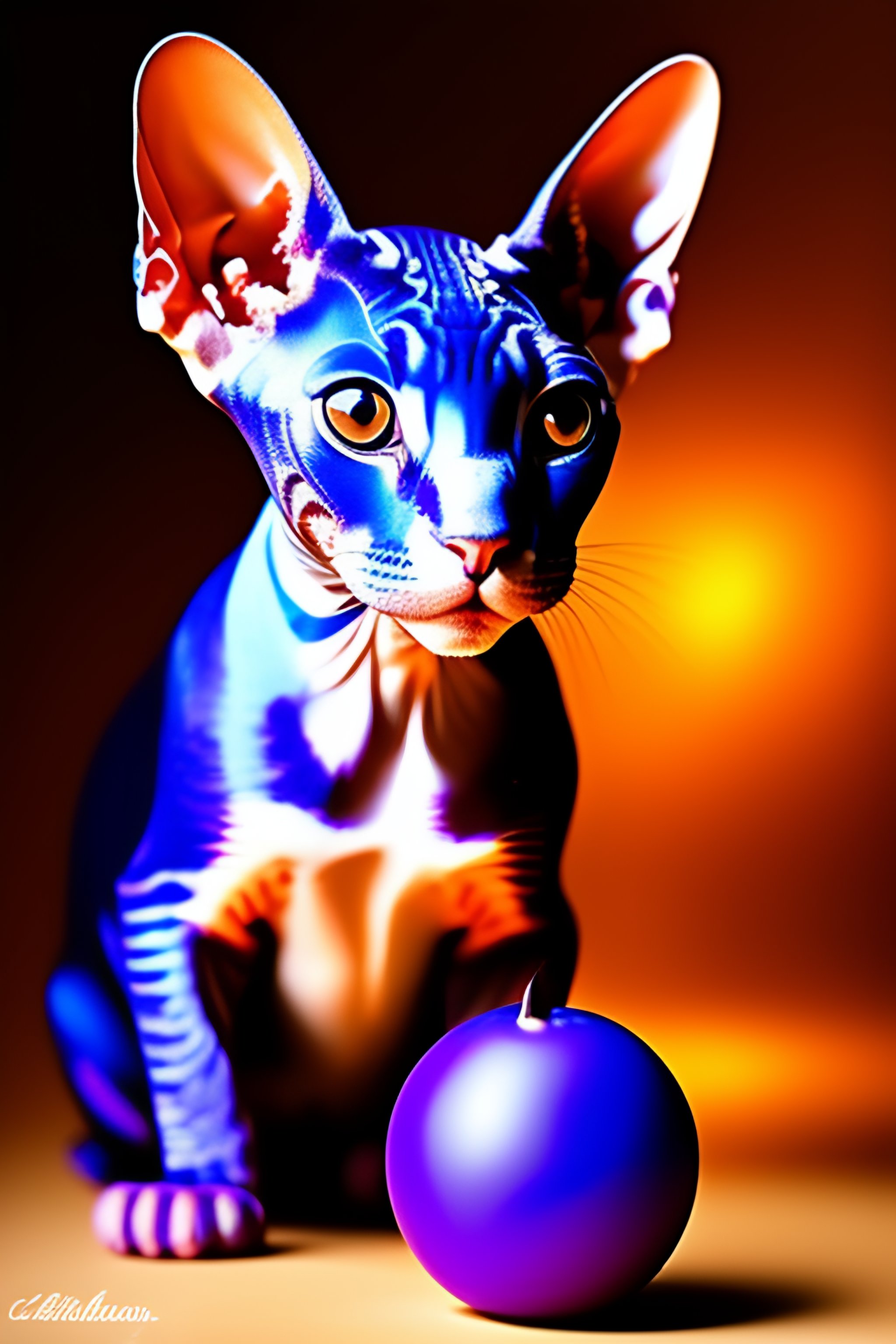 Lexica - Sphynx kitten eating chocolate , sphynx kitten is in the room ...