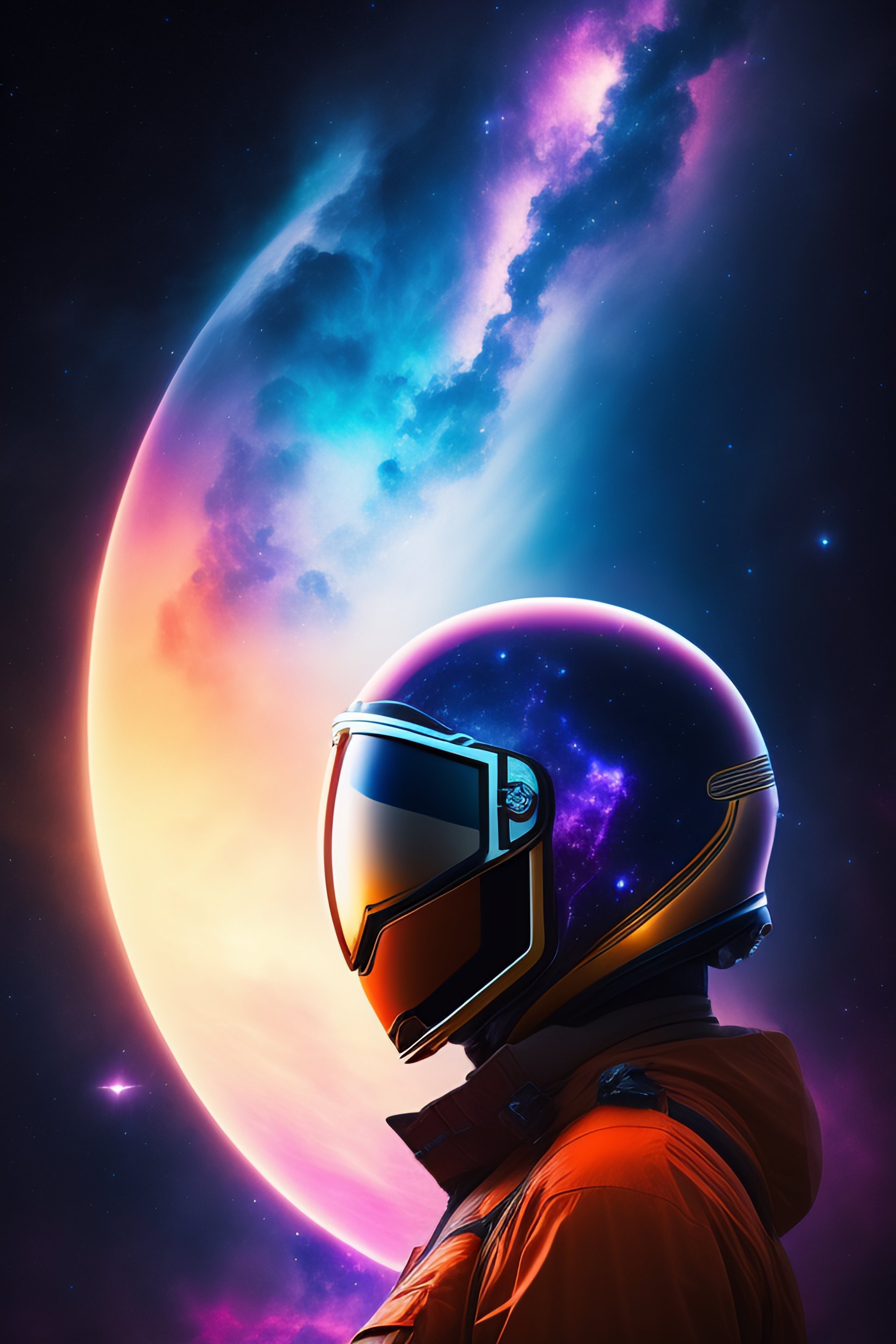 Lexica - Celestial space, nebulas, flyable humanoid, glance through the ...