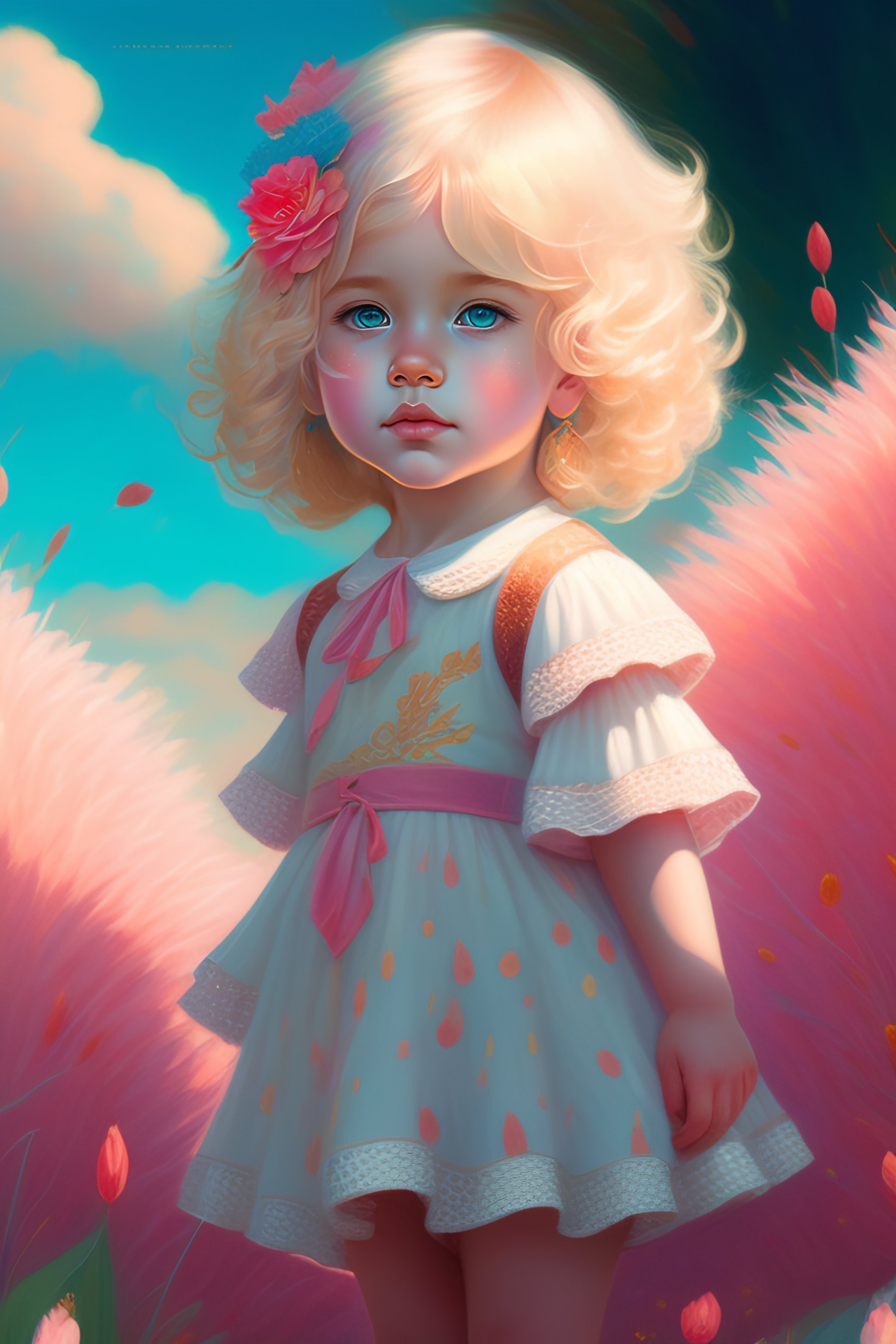 Lexica - "harmony golden glimmering blonde haired cute little girl ...