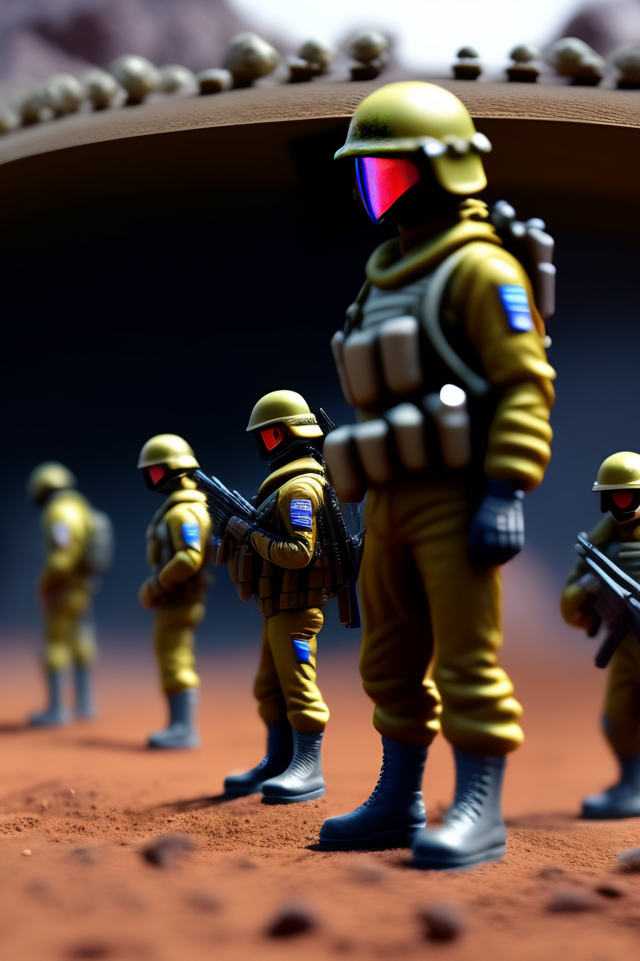 Lexica - Alien soldiers in the middle of a war zone