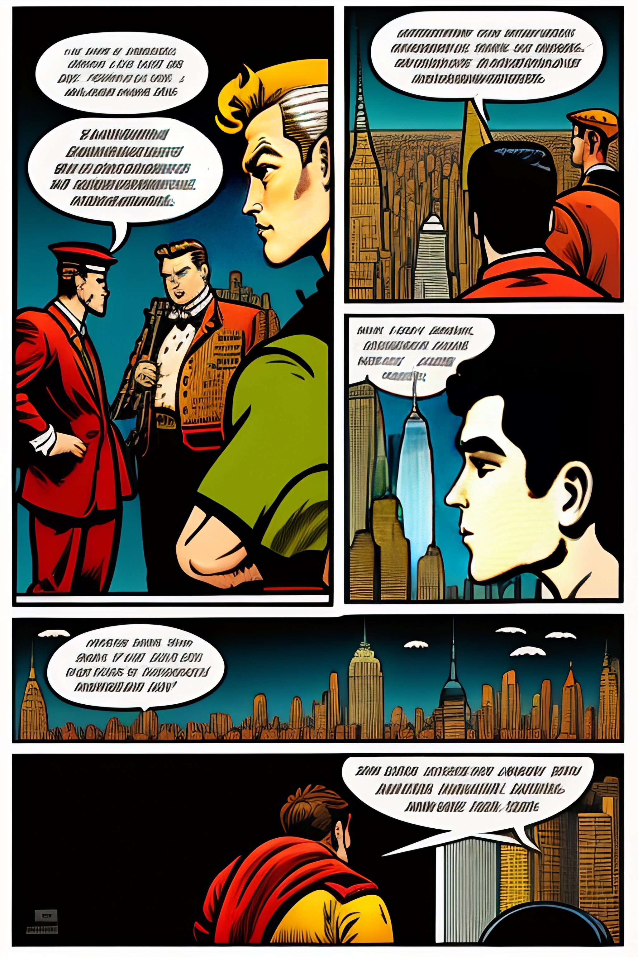 Lexica - A comic strip type images about a man fighting aliens in new ...