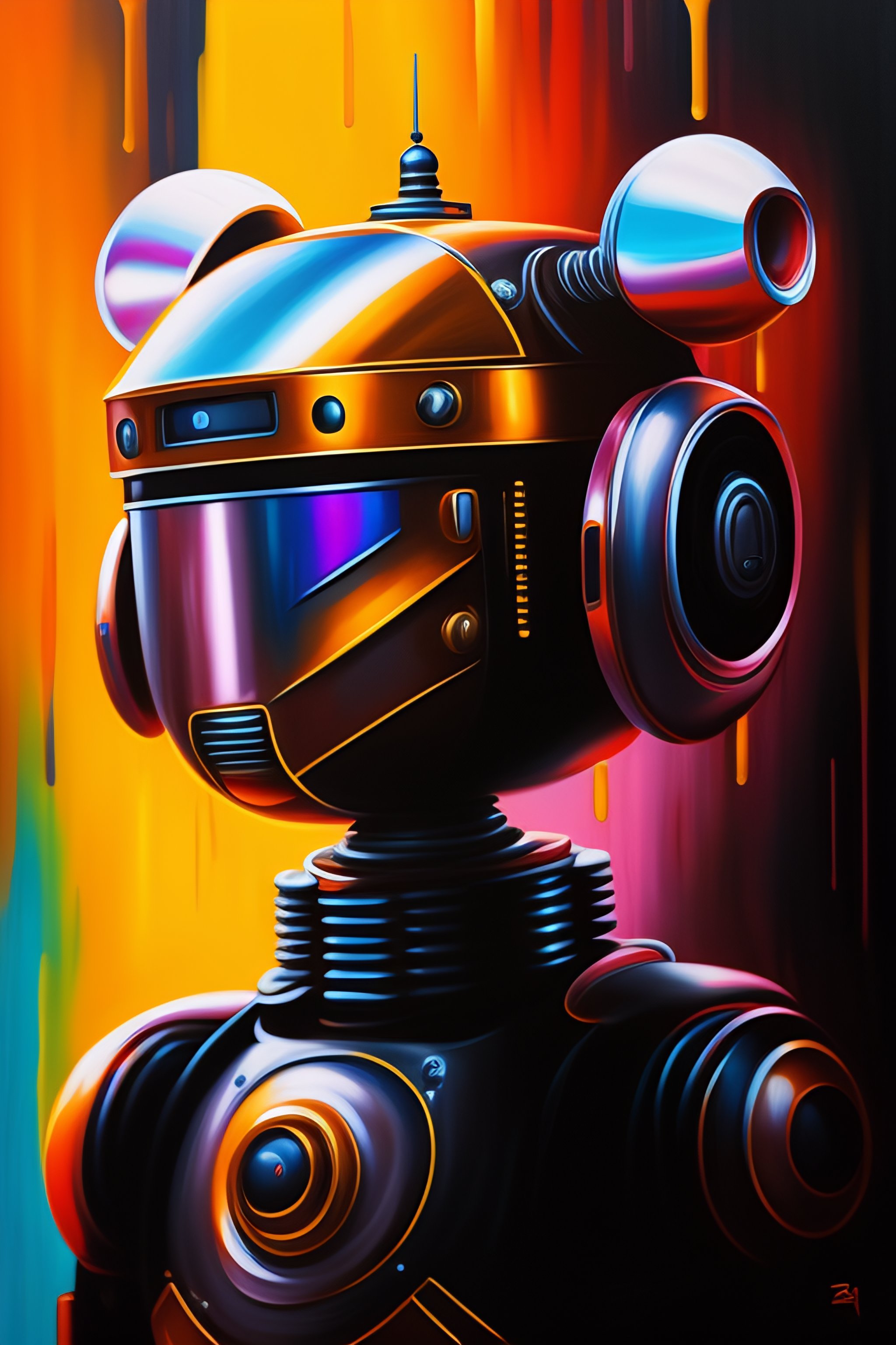 Lexica - A robot painting on a canvas