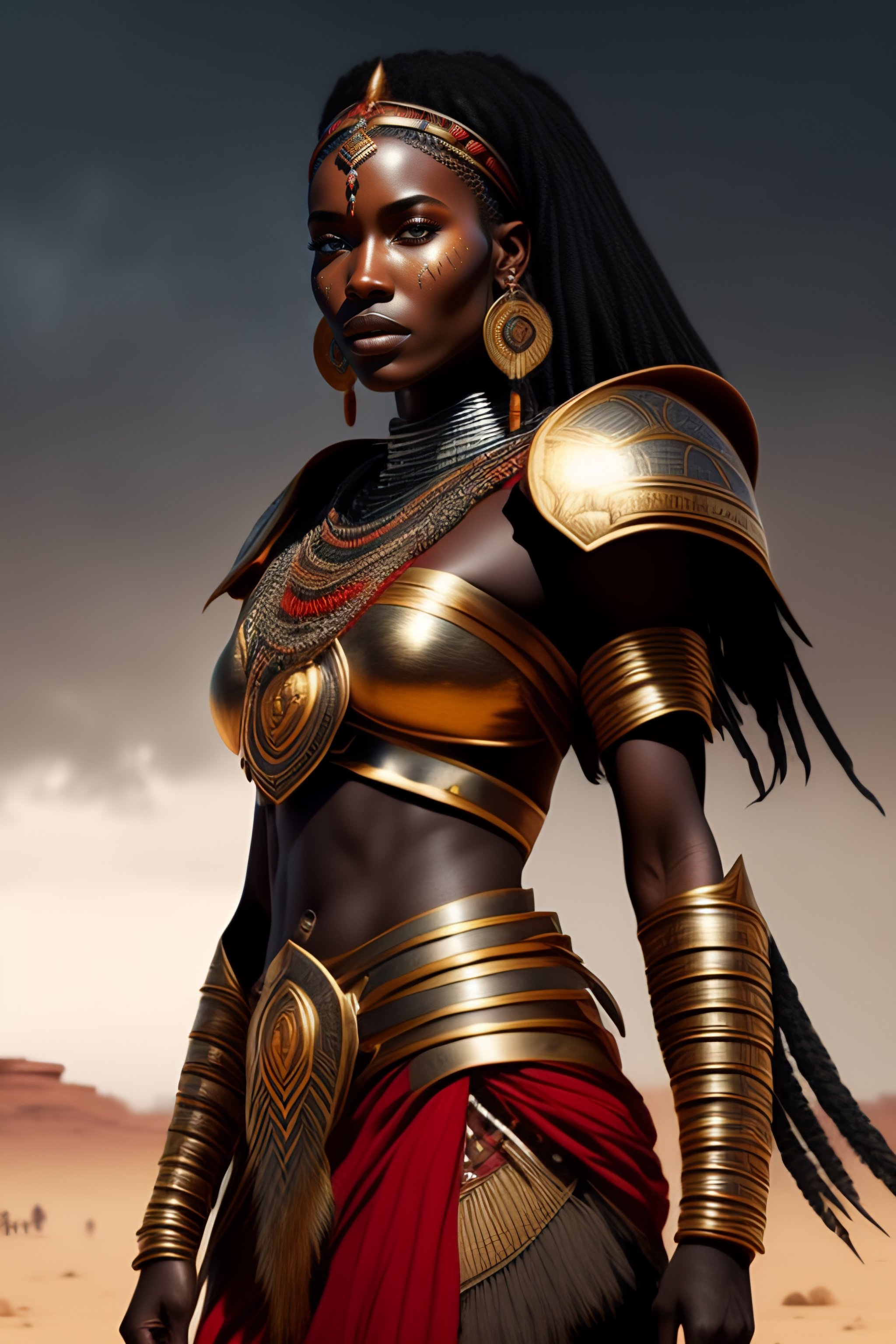 Lexica - A maasai warrior with wakandan style armor, ultra realistic, concept art, intricate ...