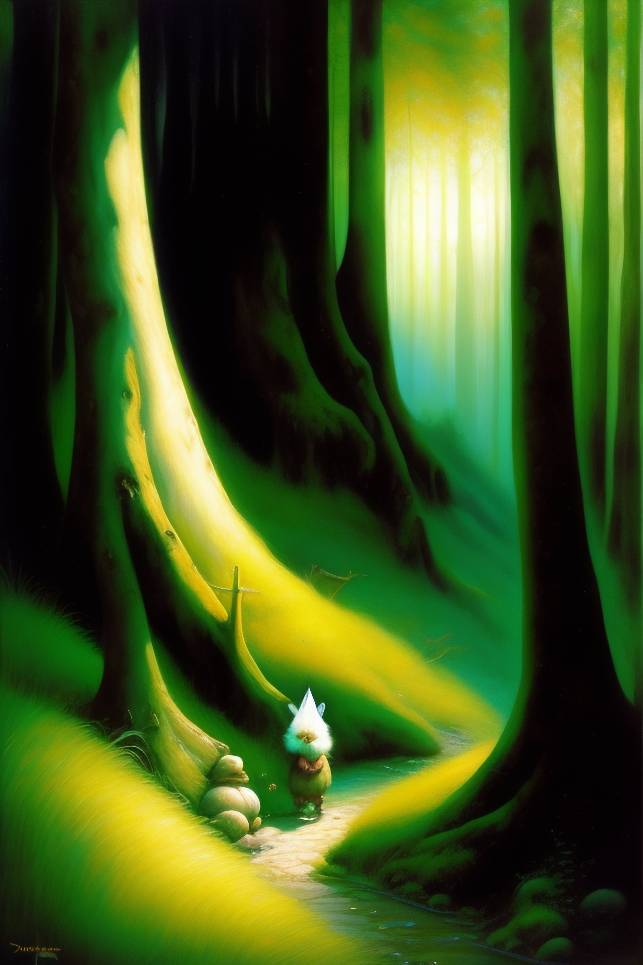 Lexica - Style of Brian Froud, trolls, painting, landscape, creepy ...