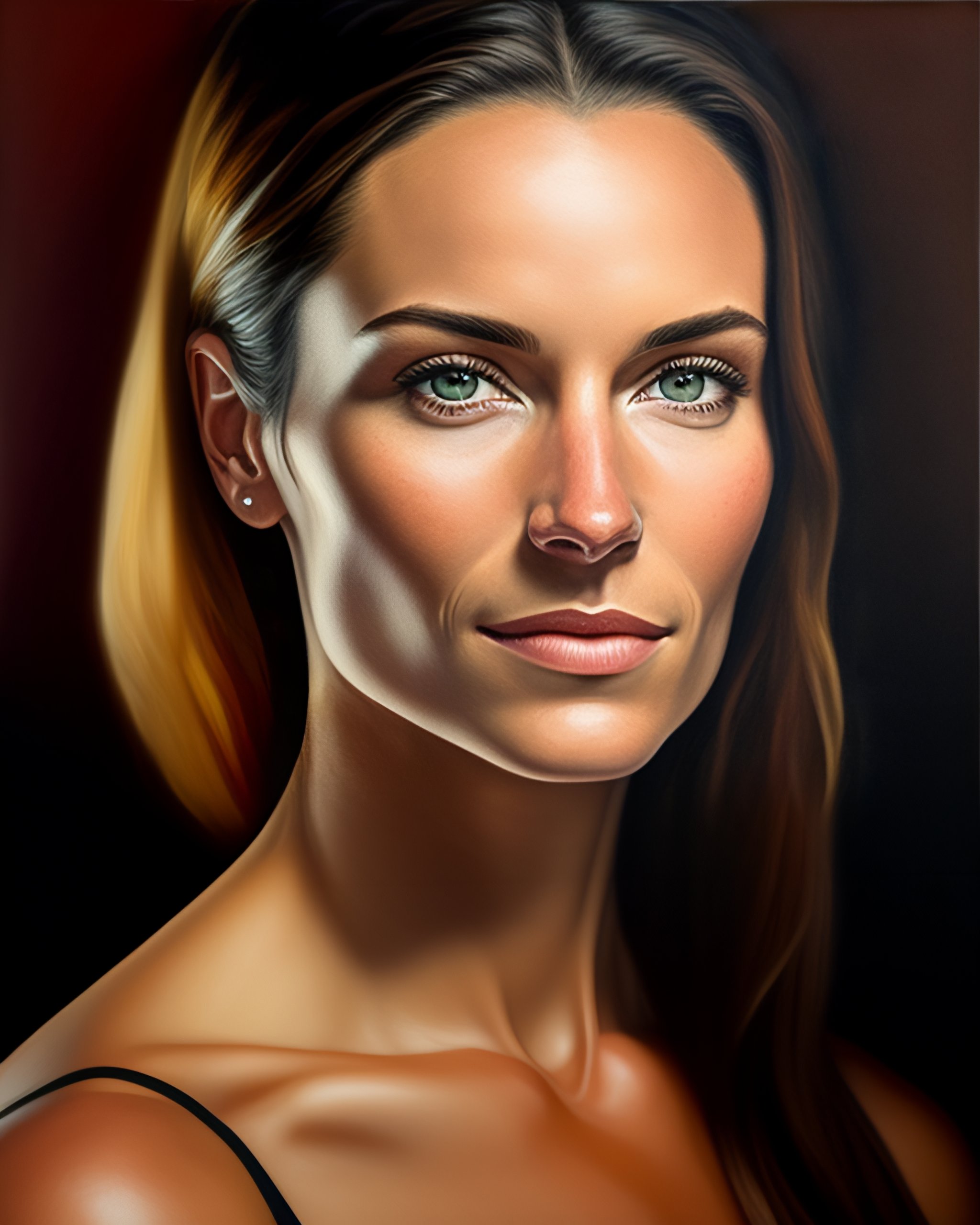 Lexica - Lexica self portrait human version, realistic oil painting.