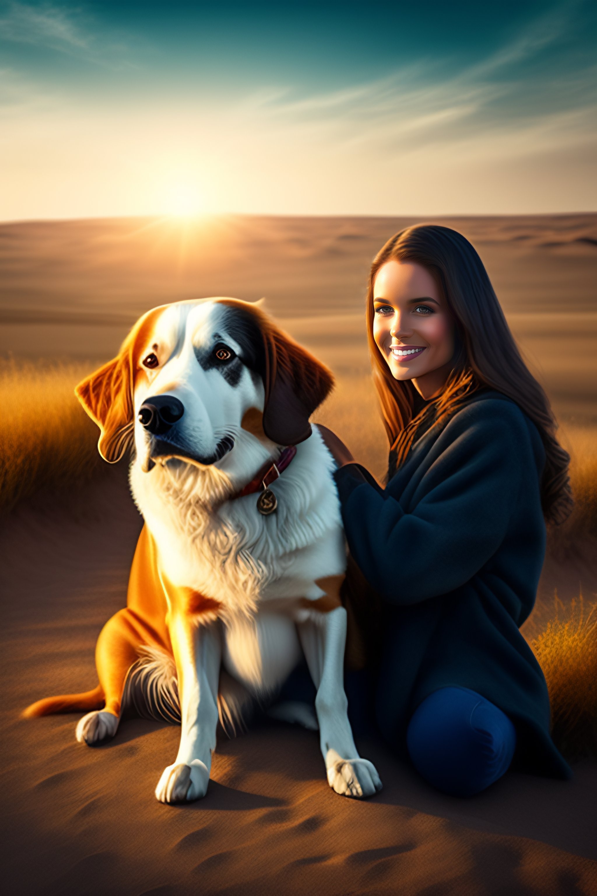 Lexica - Jesus have fun with dog