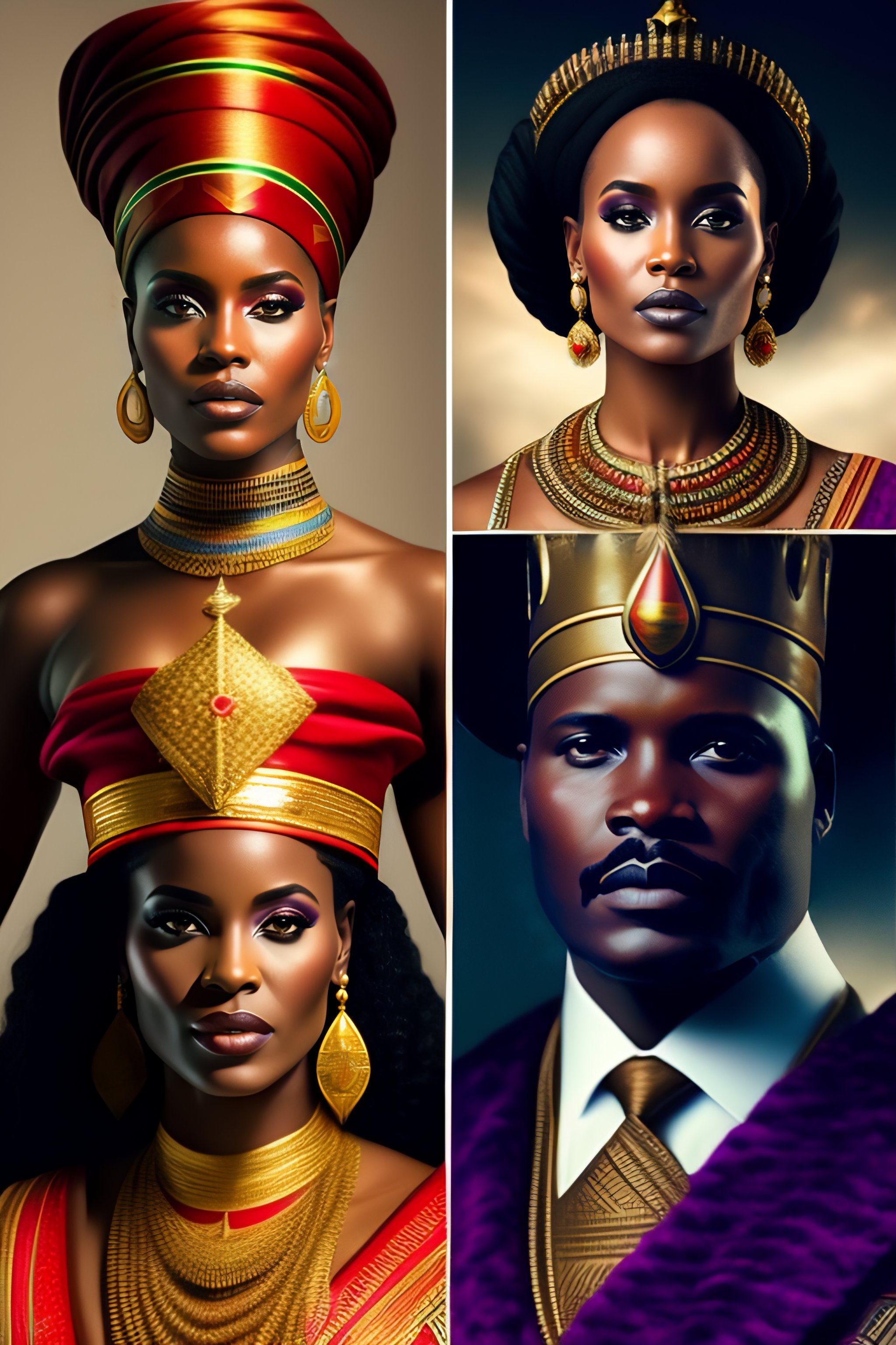 Black King And Queen Of Africa