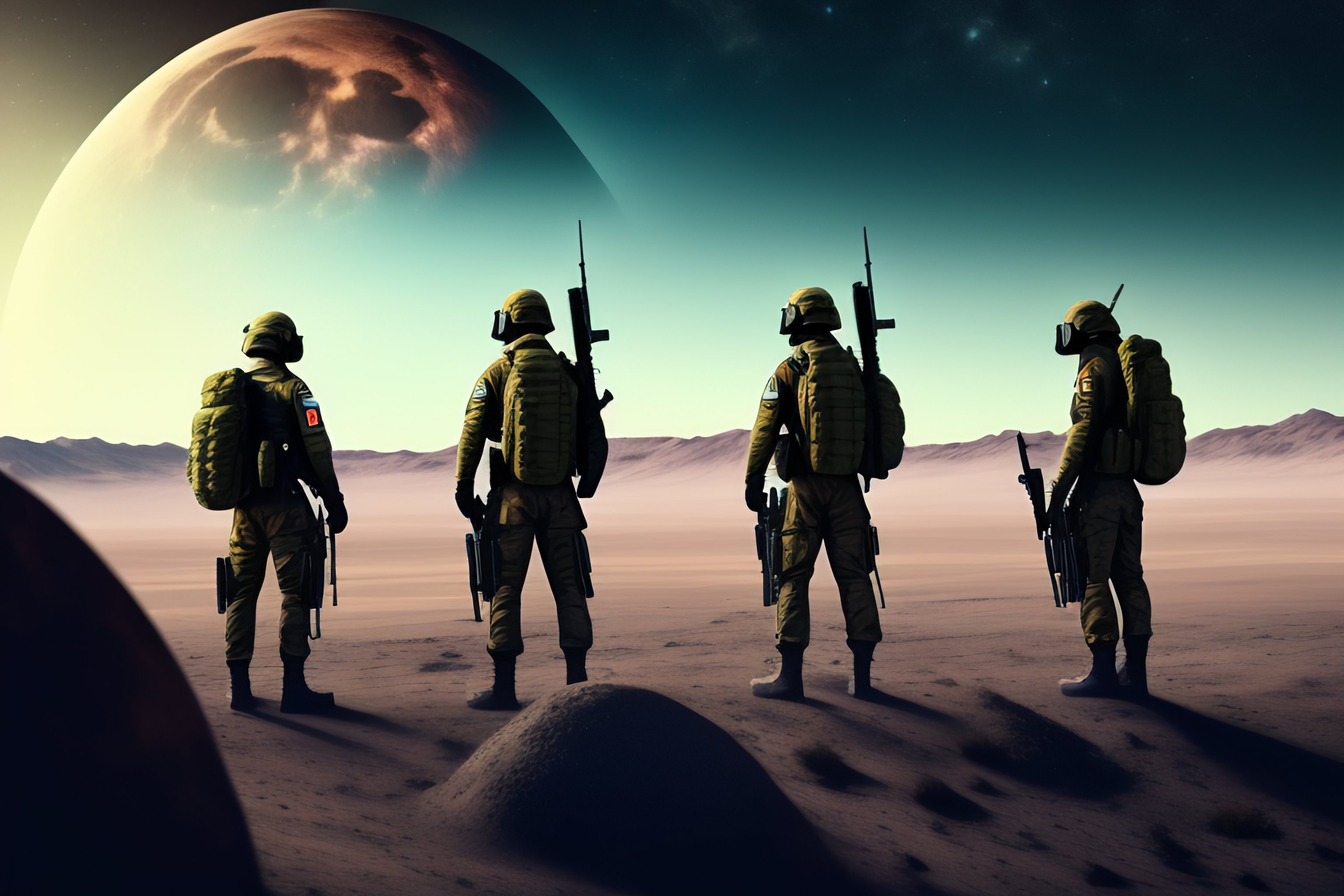 Lexica - Five neon rabbits from the special forces squad, dressed in ...