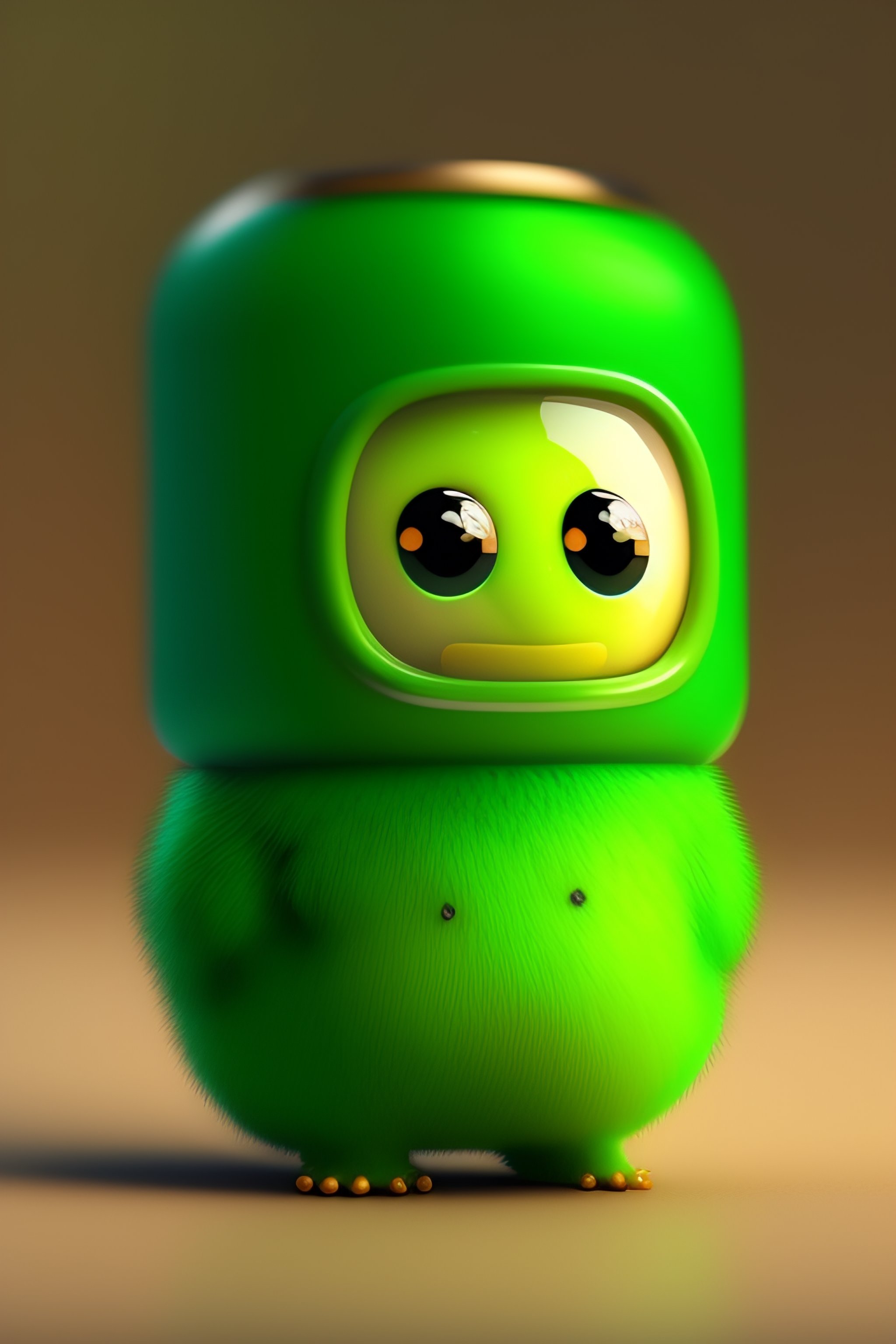 Lexica - Cute mascot green mutant for design company
