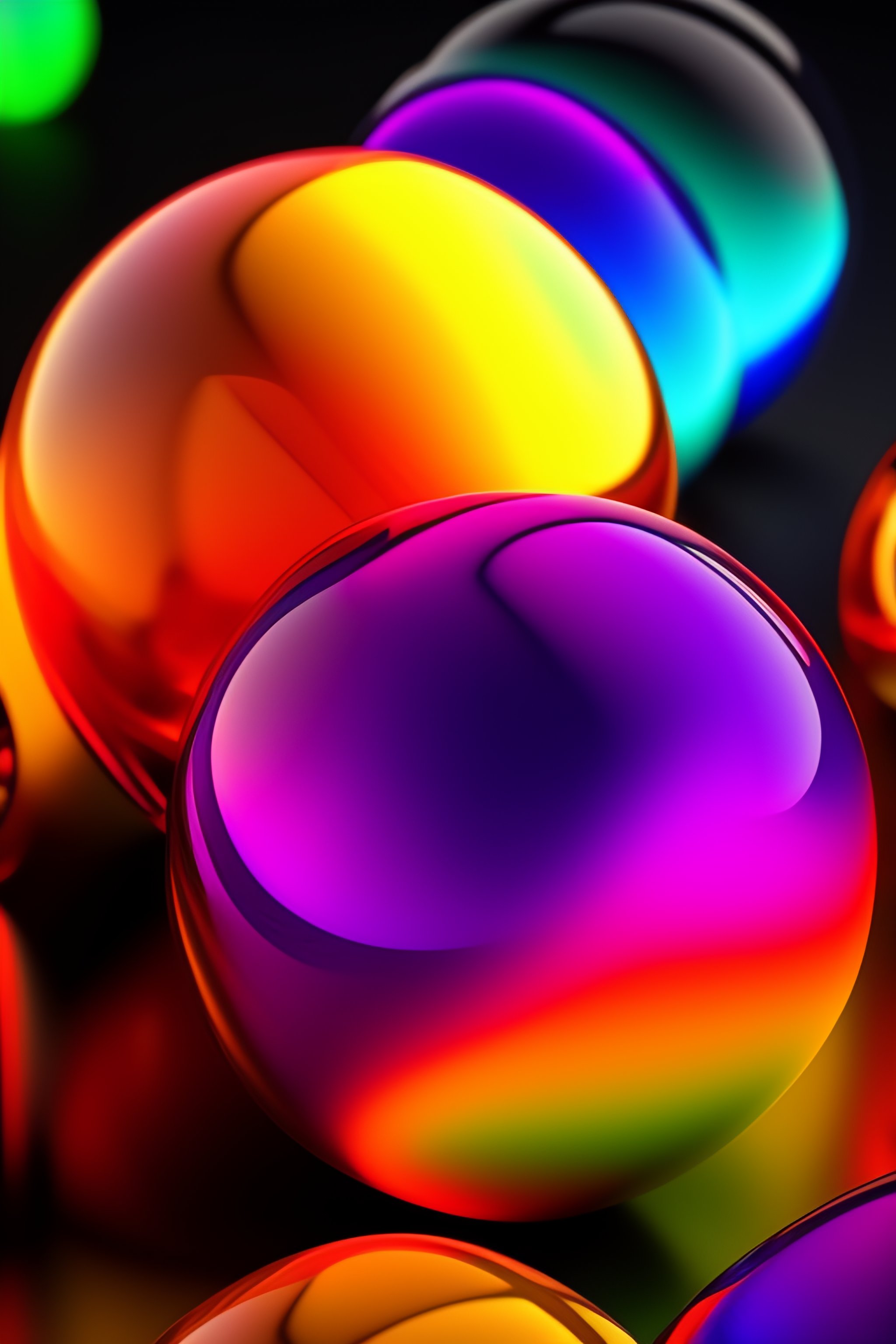 Lexica - A colorful abstract render of a crystal balls with silky fluid ...