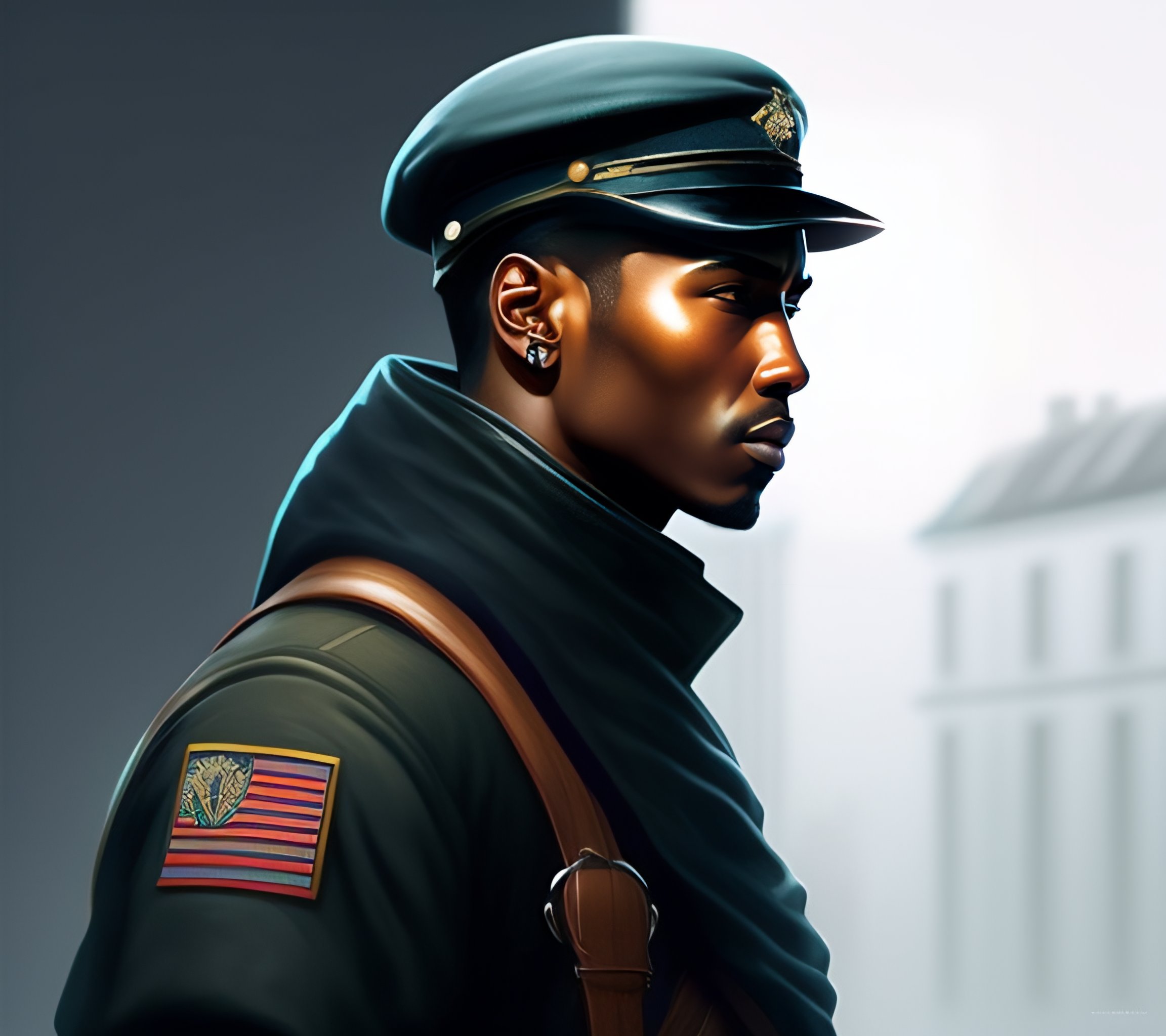 Lexica - Soldier, basic, plain, austere, unadorned, somber, monochromatic, fantasy, artstation