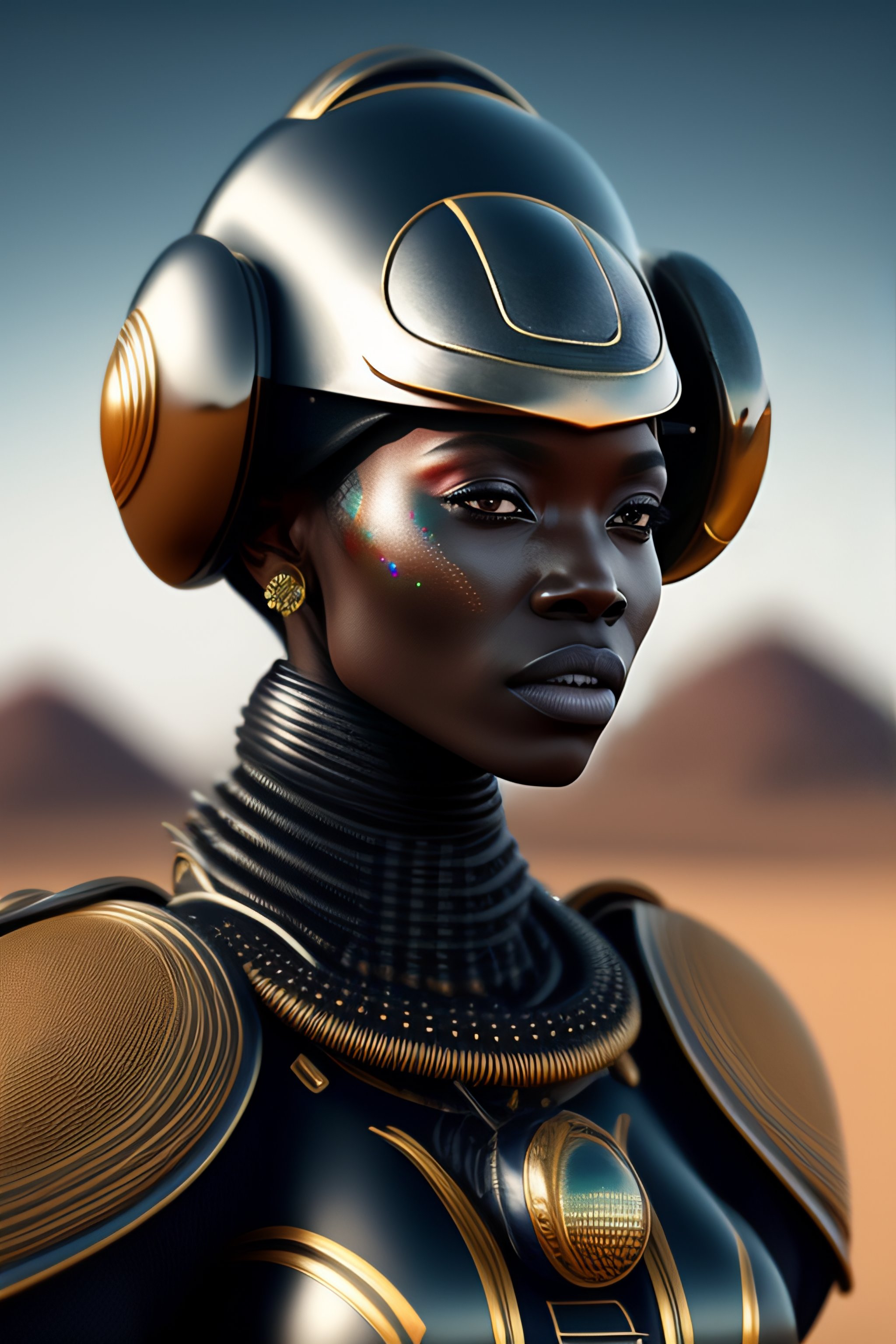 Lexica - True alien, African ultra-realistic, robot, portrait