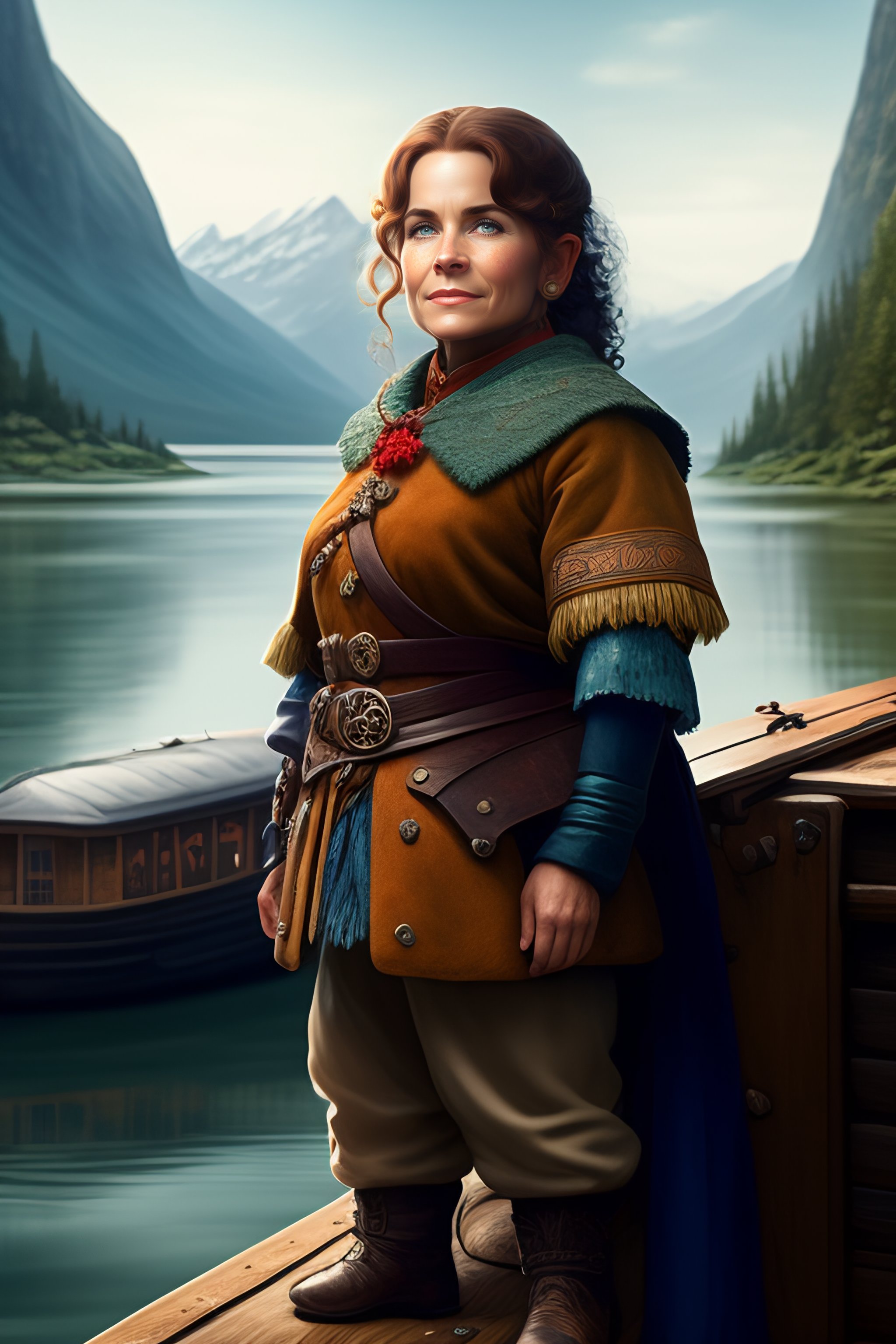 Lexica - An old female halfling on a river barge